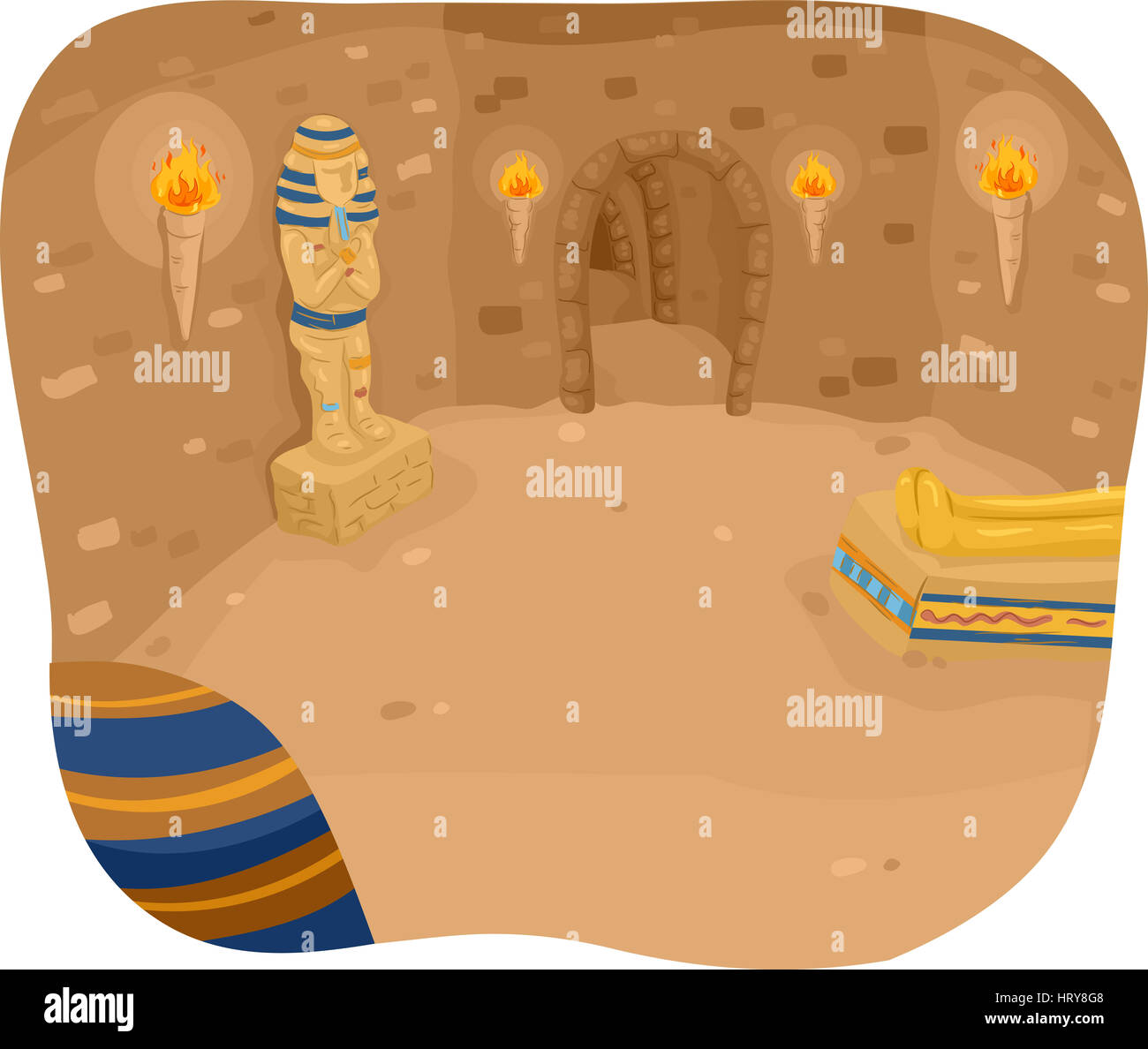 Illustration Featuring the Interior of a Pyramid Stock Photo - Alamy