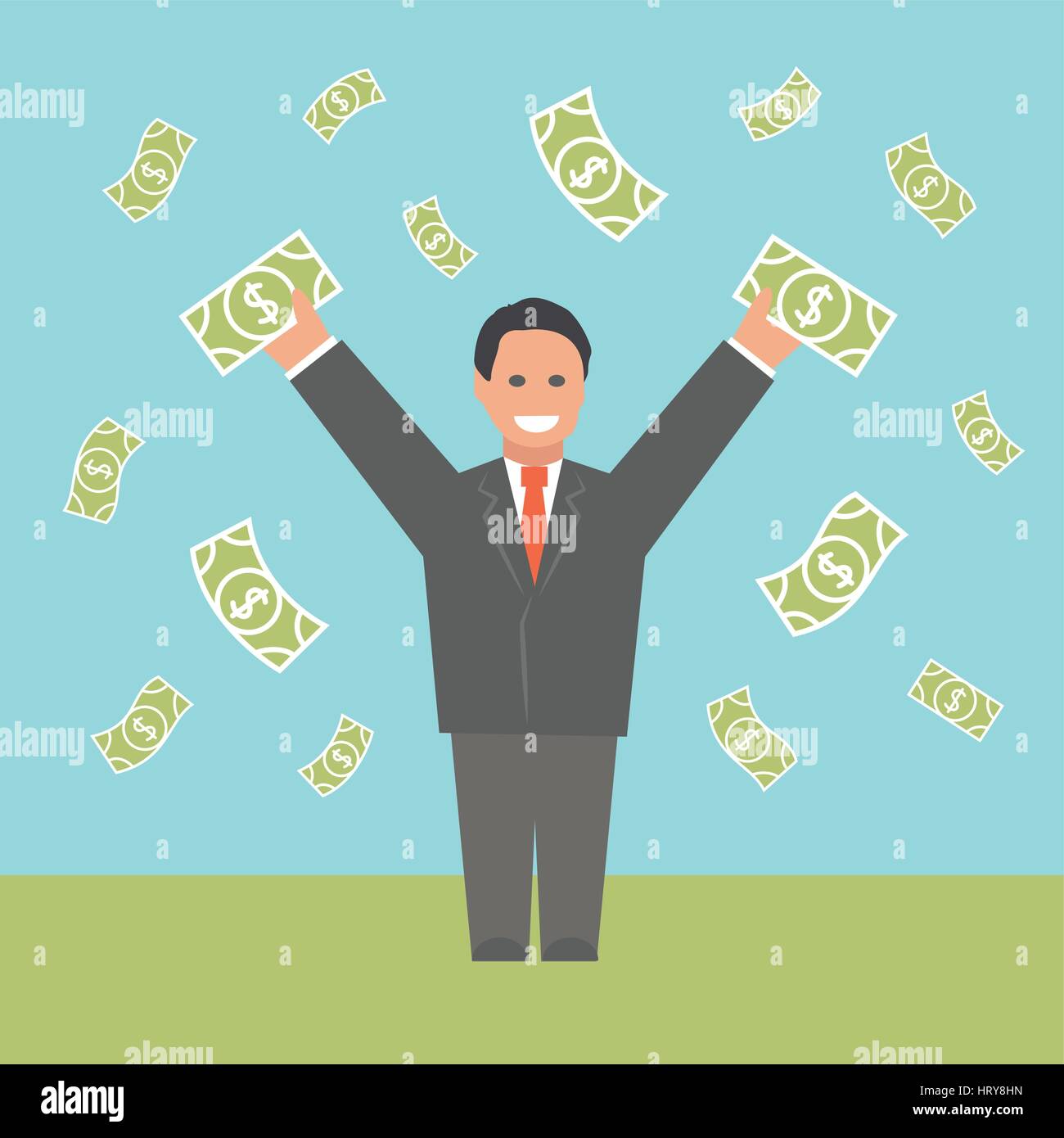 Profit growth flat concept Stock Vector Images - Alamy