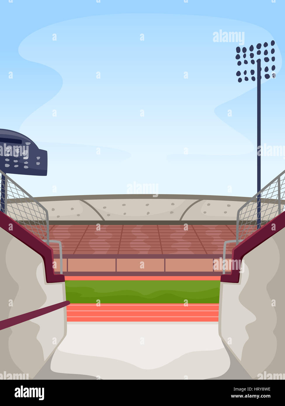 Illustration Featuring the Entrance to a Track and Field Stadium Stock ...