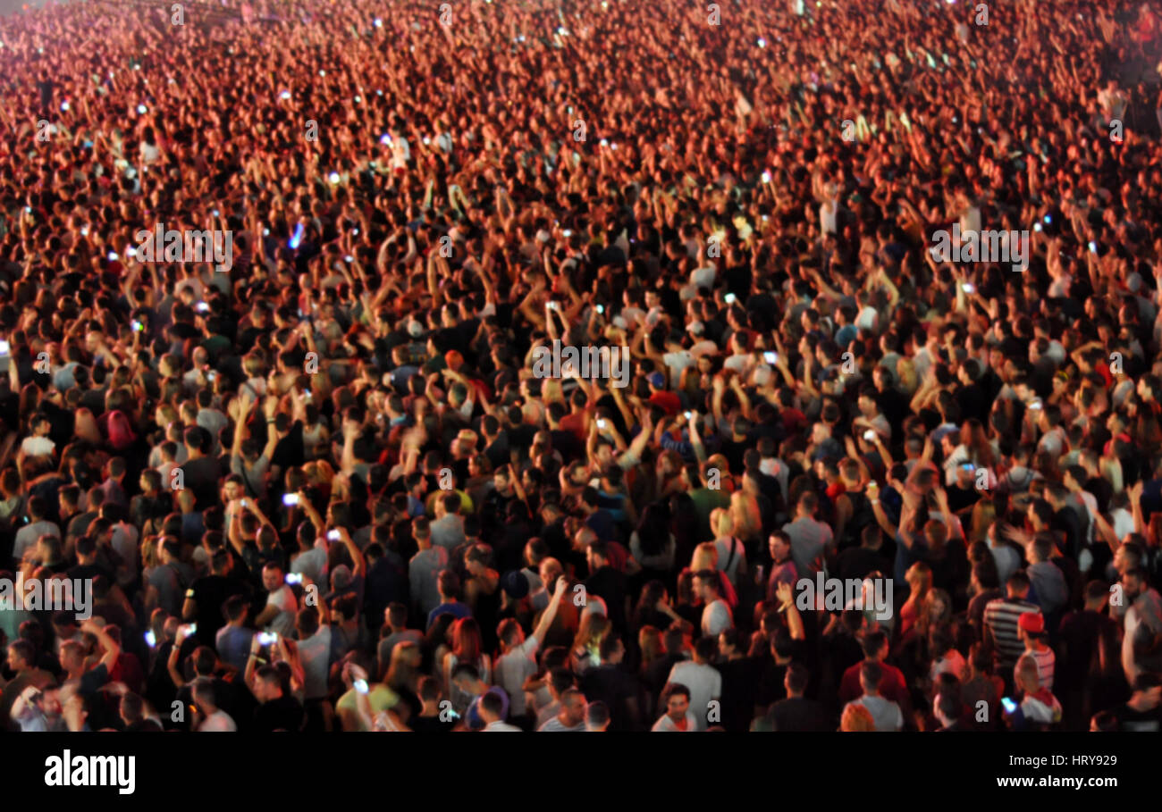 Crowd of blurred people Stock Photo - Alamy