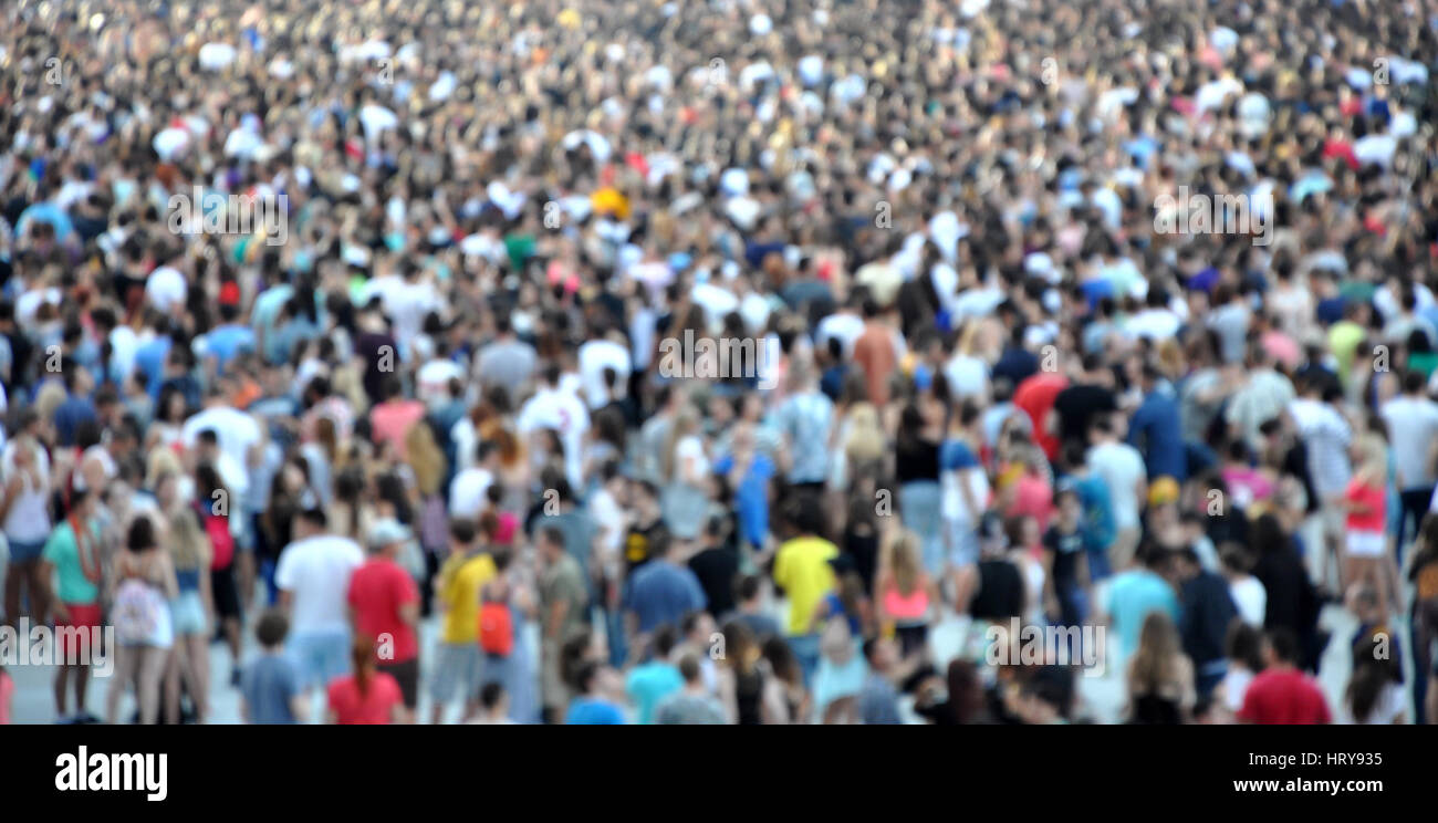Crowd of blurred people Stock Photo - Alamy