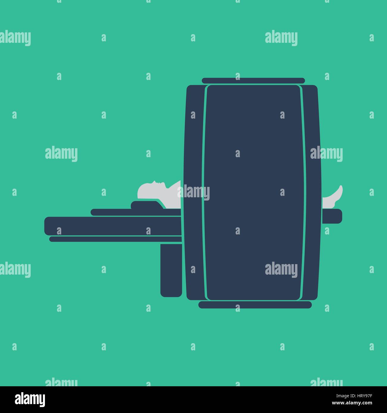 MRI scan and diagnostics vector. Vector illustration Stock Vector Image ...