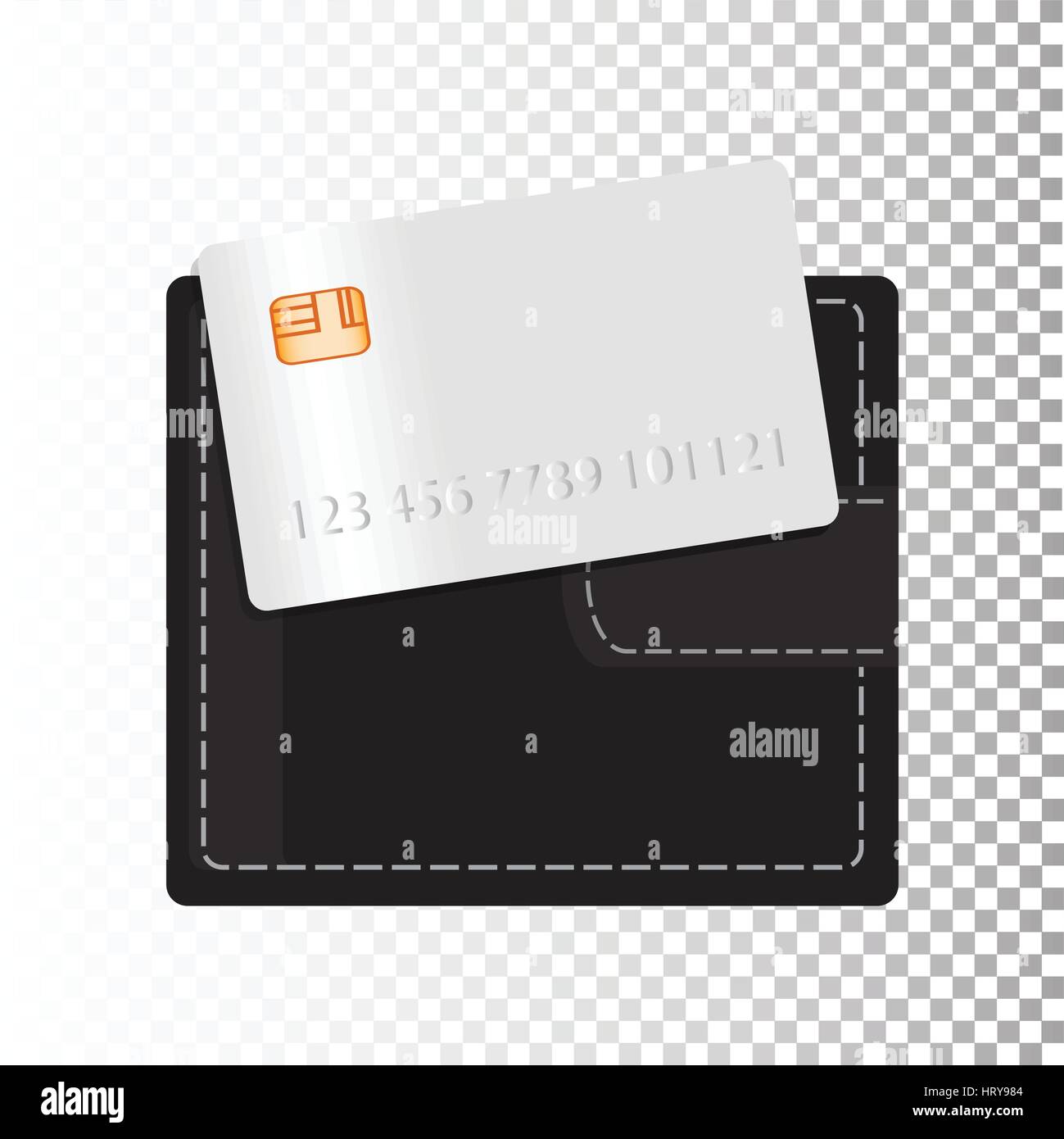 Credit card and wallet realistic detailed geometric design with ...