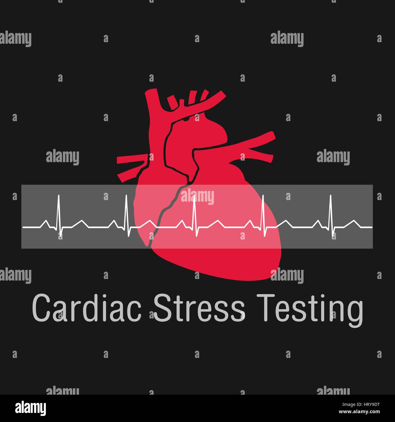 Cardiac Stress Testing logo vector icon design Stock Vector Image & Art ...