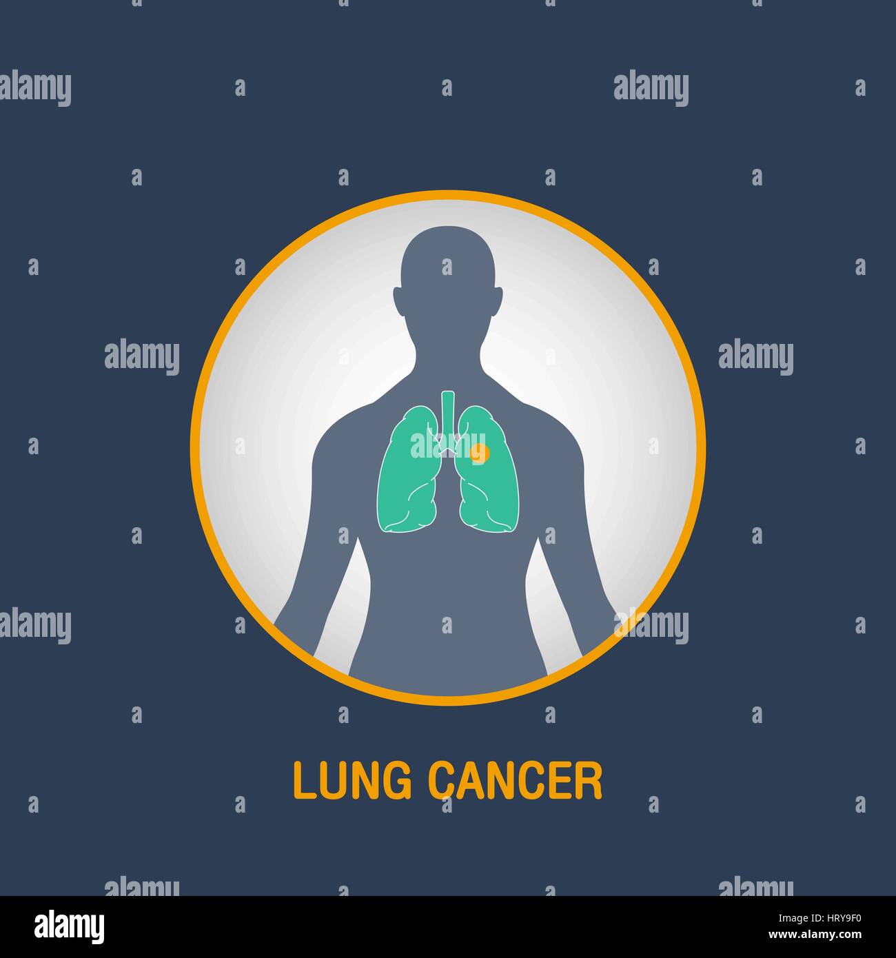 LUNG CANCER vector logo icon design Stock Vector Image & Art - Alamy