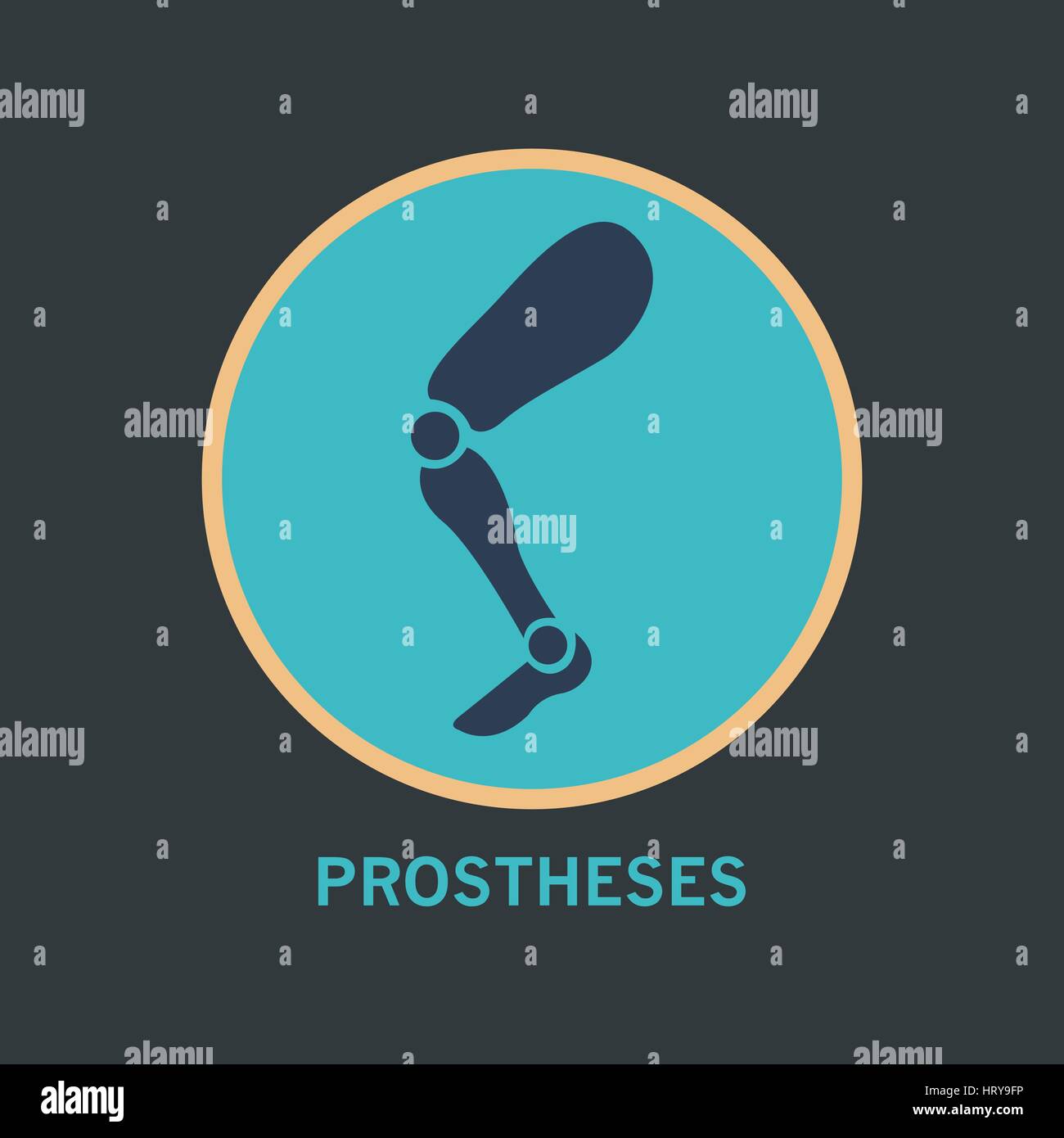 Leg prosthesis logo icon Stock Vector Images - Alamy