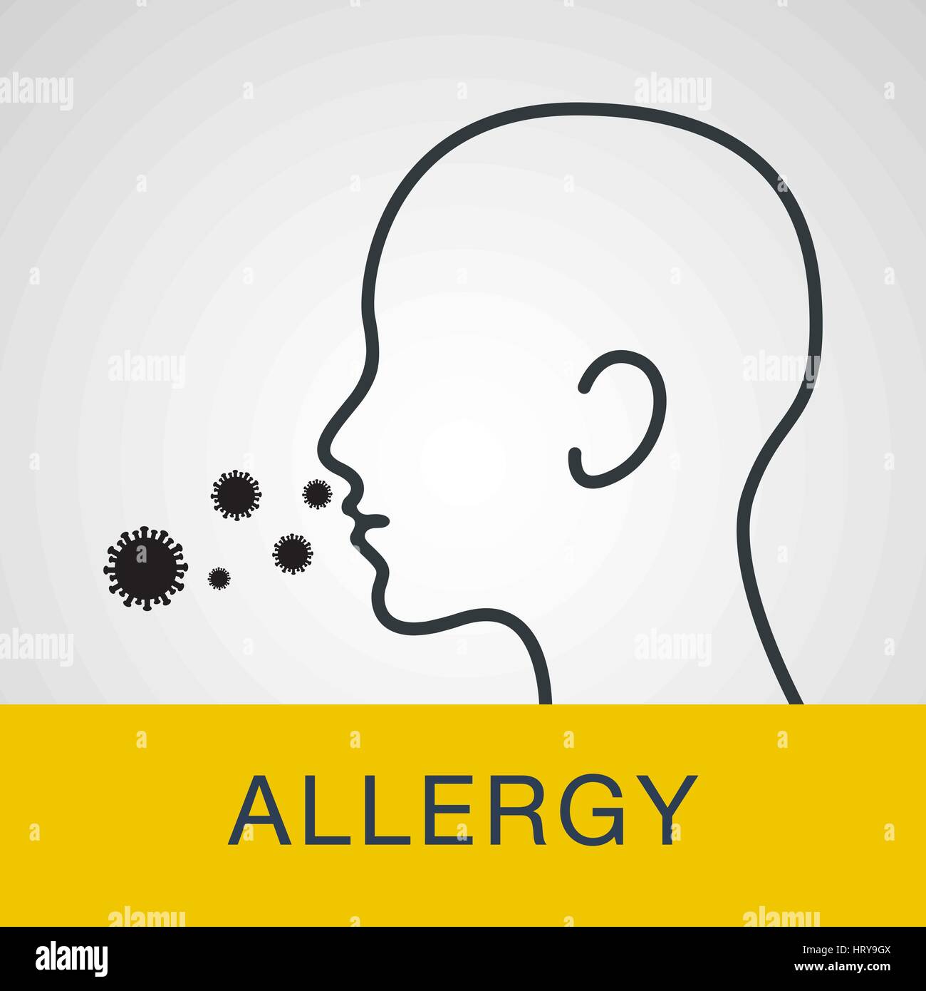 ALLERGY logo icon vector illustration Stock Vector Image & Art - Alamy