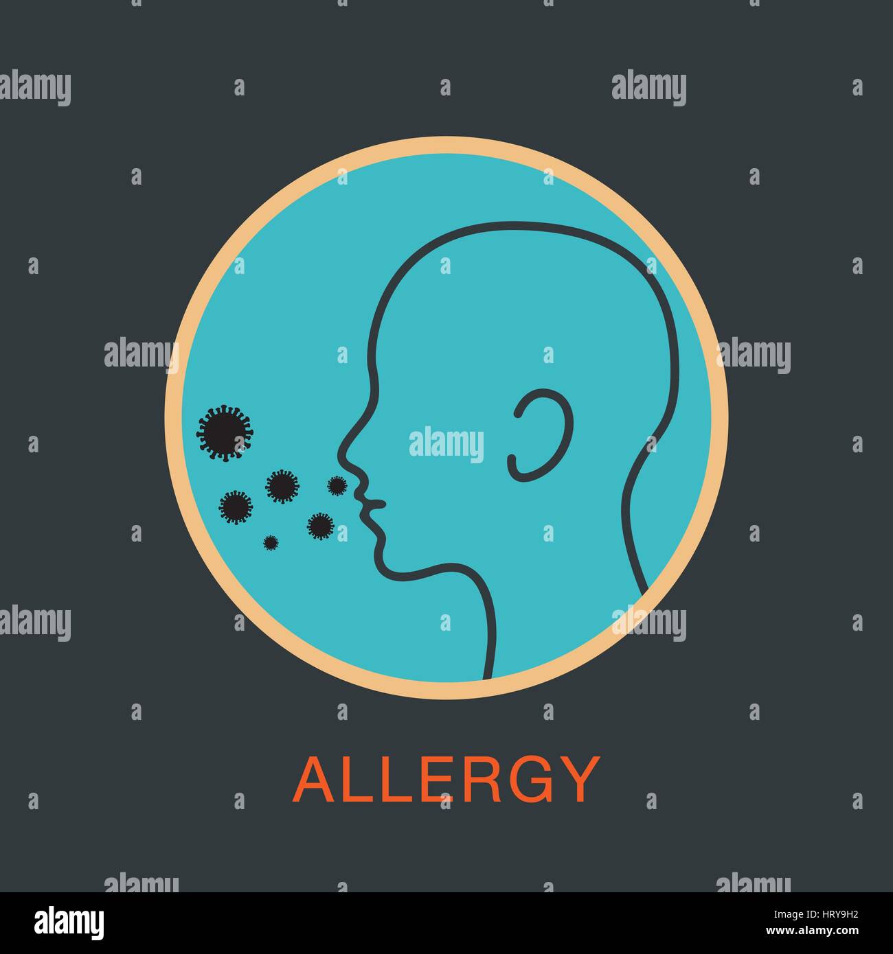 ALLERGY logo icon vector illustration Stock Vector Image & Art - Alamy