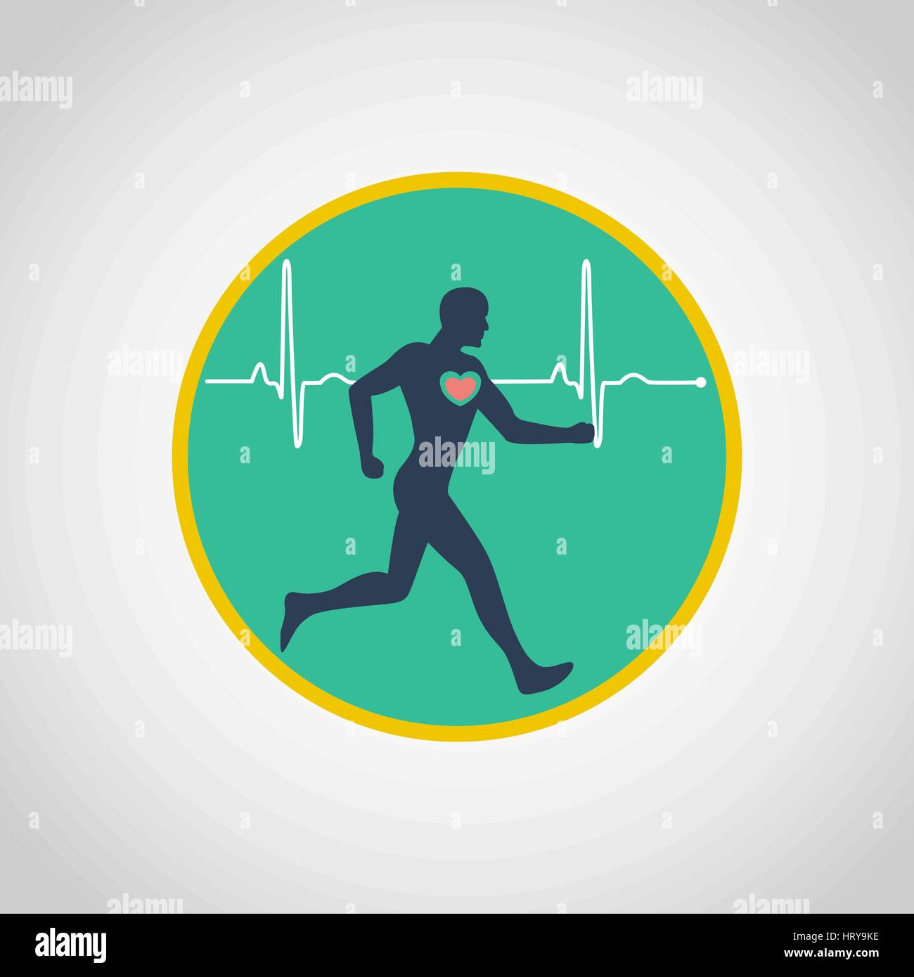Fitness test running Stock Vector Images - Alamy