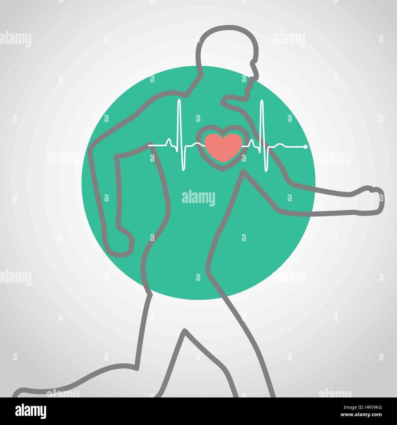 exercise stress test vector logo icon design Stock Vector Image & Art ...