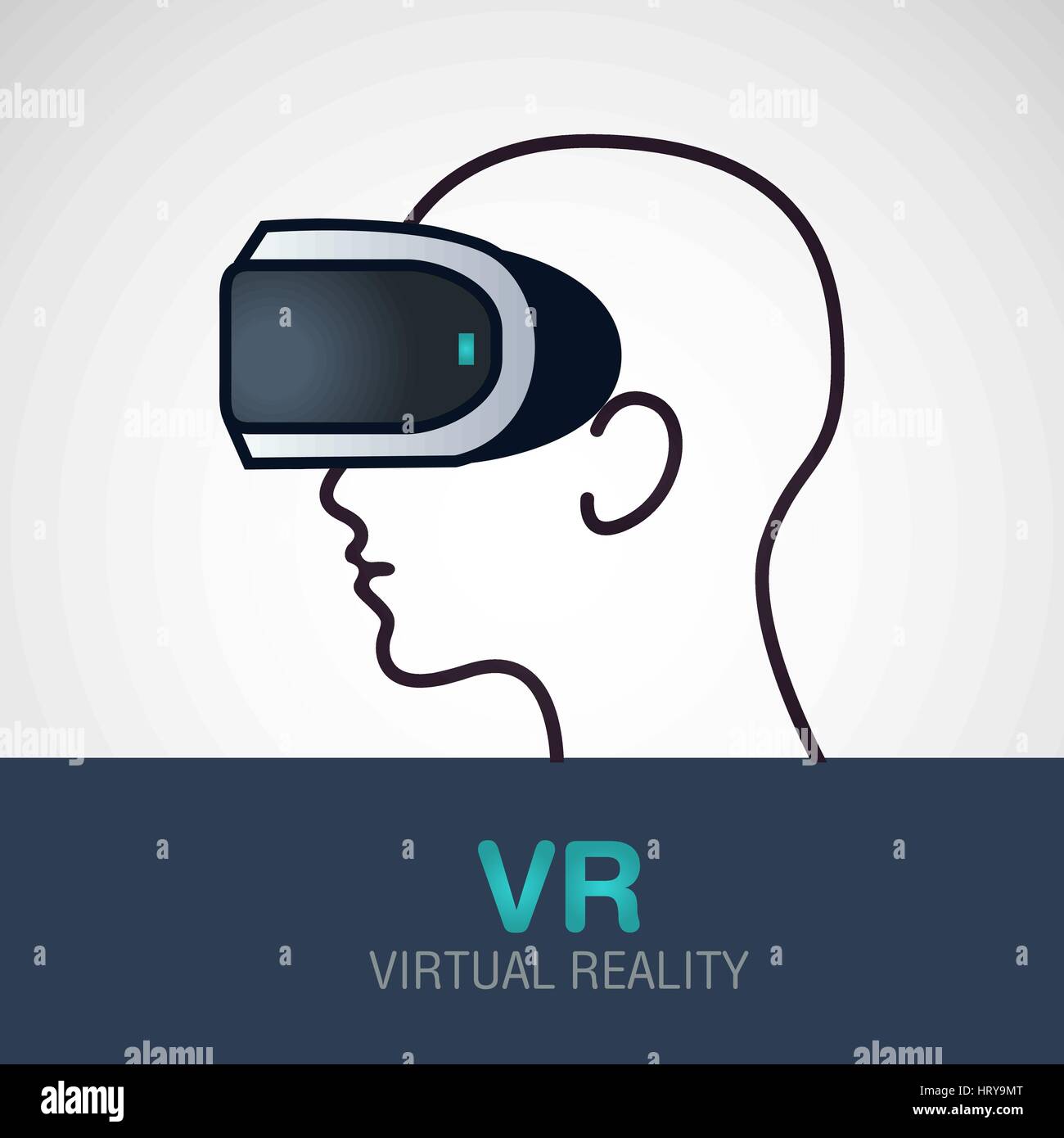 VR glasses for smartphone vector illustration. Virtual reality headset ...
