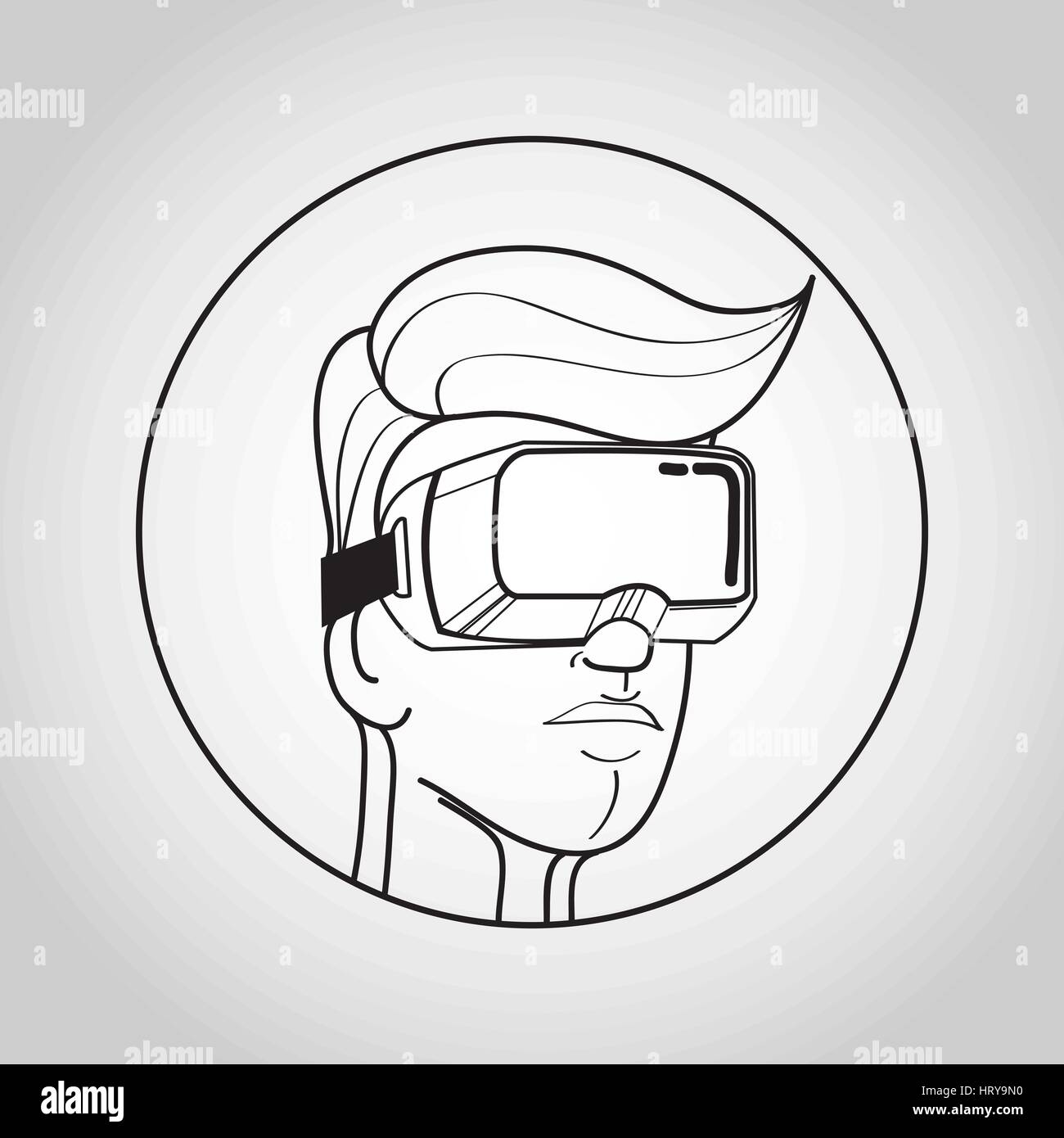 VR glasses for smartphone vector illustration. Virtual reality headset ...