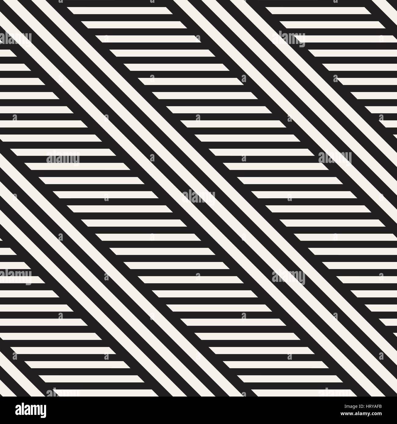 Interlacing Parallel Stripes. Vector Seamless Monochrome Pattern ...