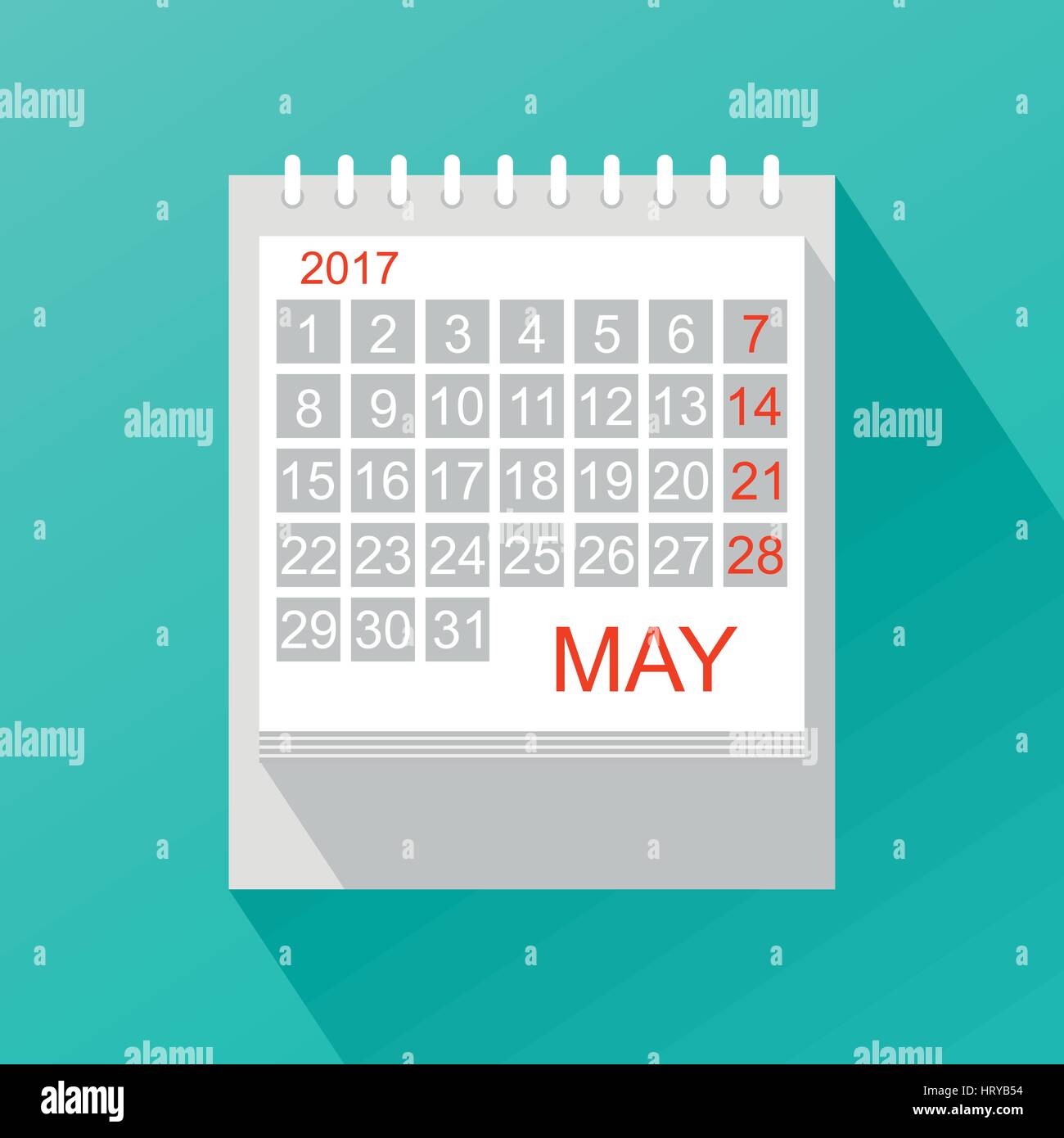 Calendar in flat style. EPS 8 Stock Vector Image & Art - Alamy