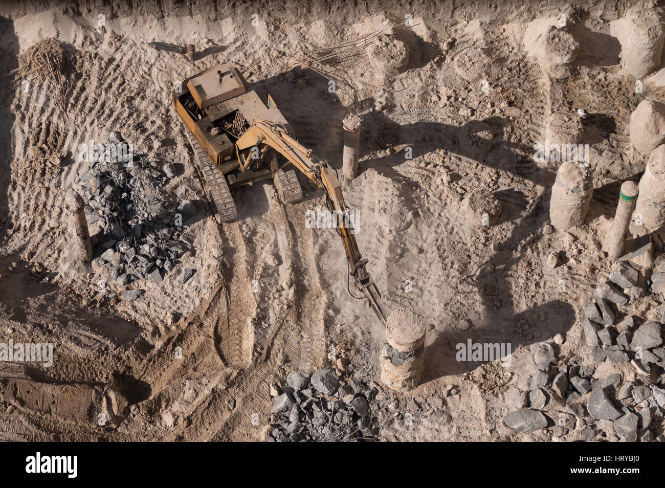 bg heavy bulldozer from above Stock Photo - Alamy