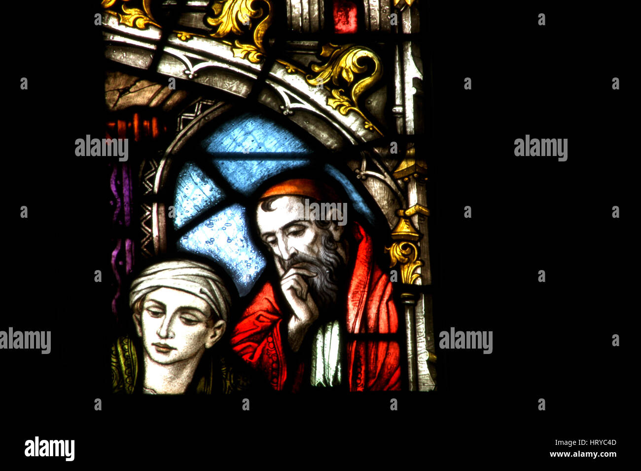 Nativity on a church window hi-res stock photography and images - Alamy