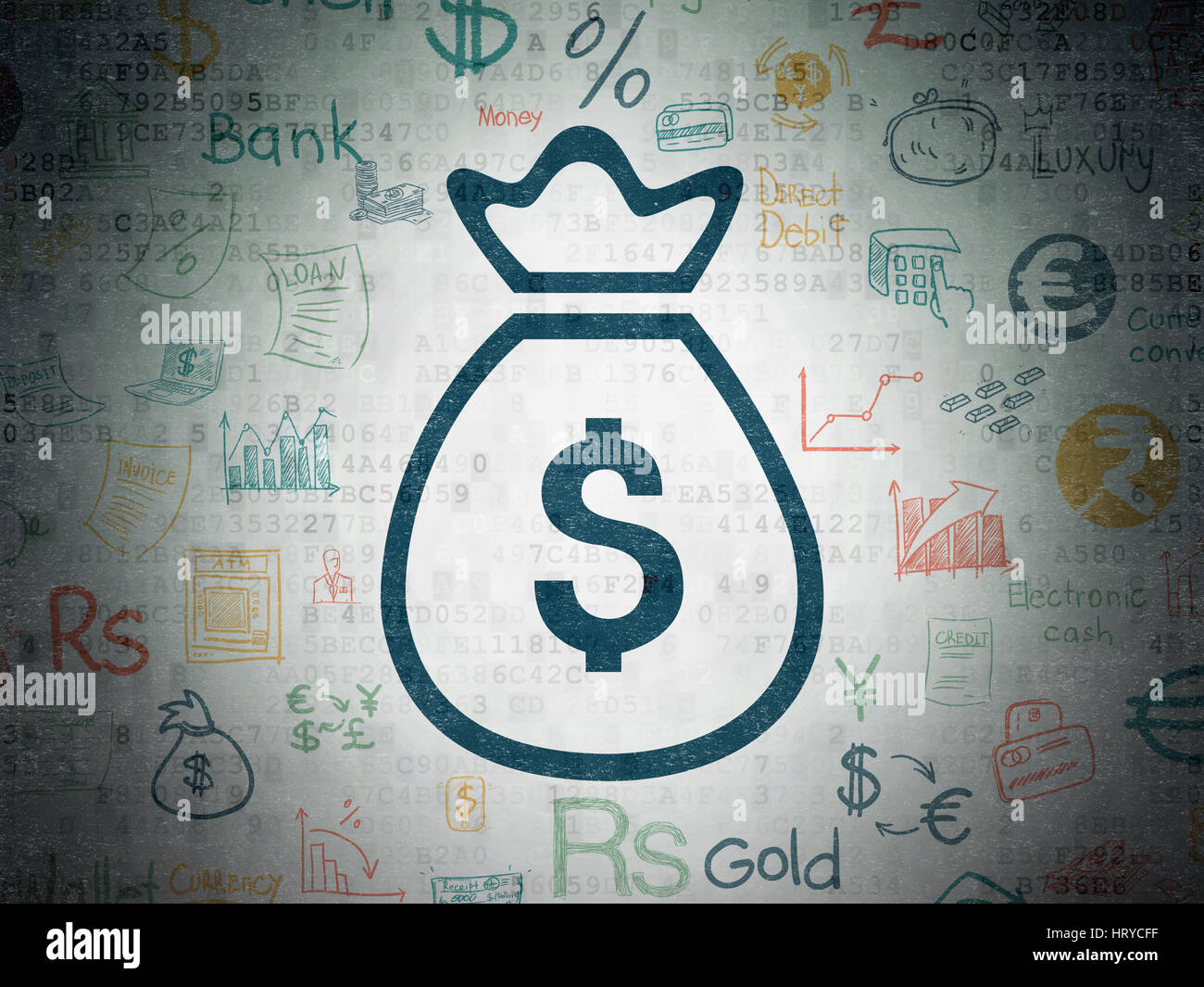 Money bag information digital hi-res stock photography and images - Alamy