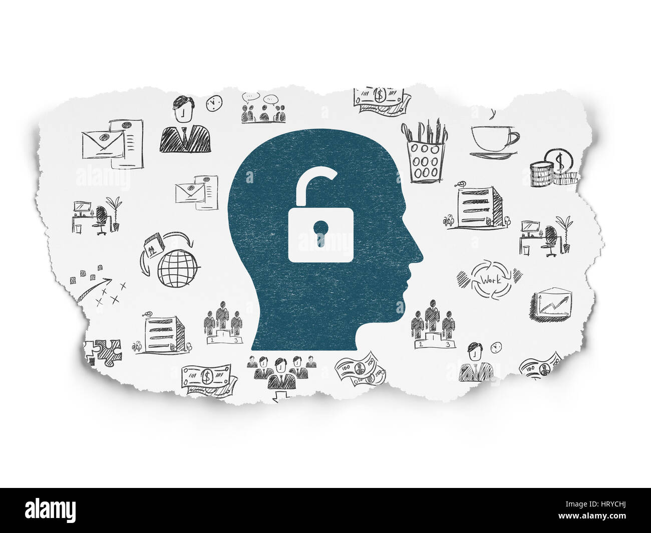 White paper head brain Cut Out Stock Images & Pictures - Alamy