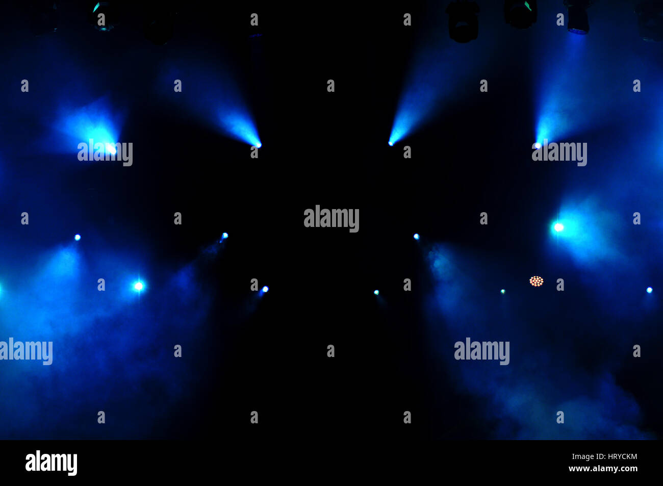 Blue Stage Lights Stock Photo - Alamy