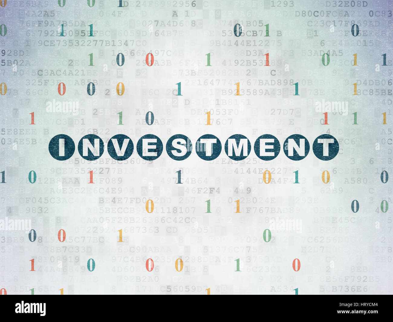 Finance concept: Investment on Digital Data Paper background Stock ...
