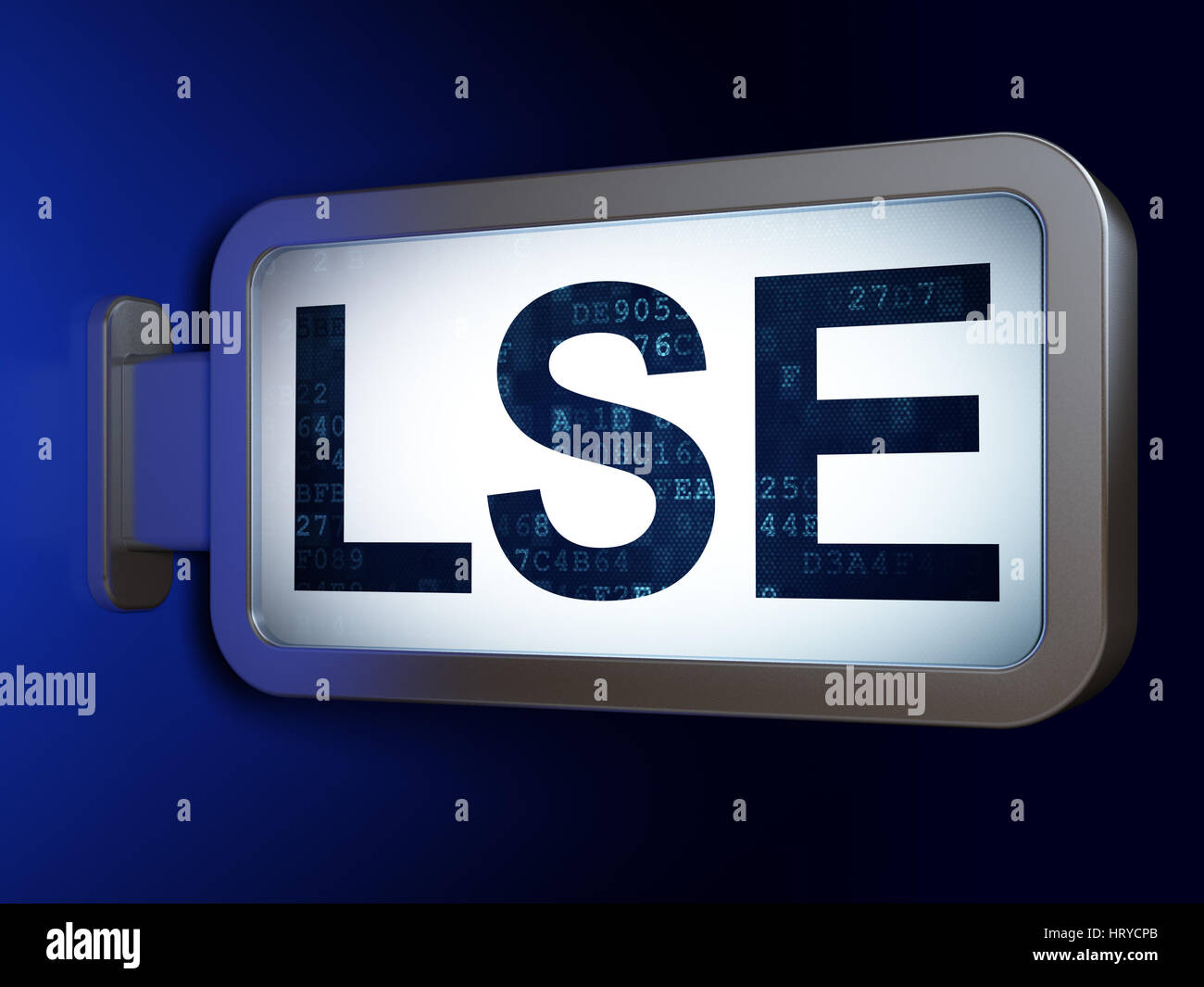 Stock market indexes concept: LSE on billboard background Stock Photo ...