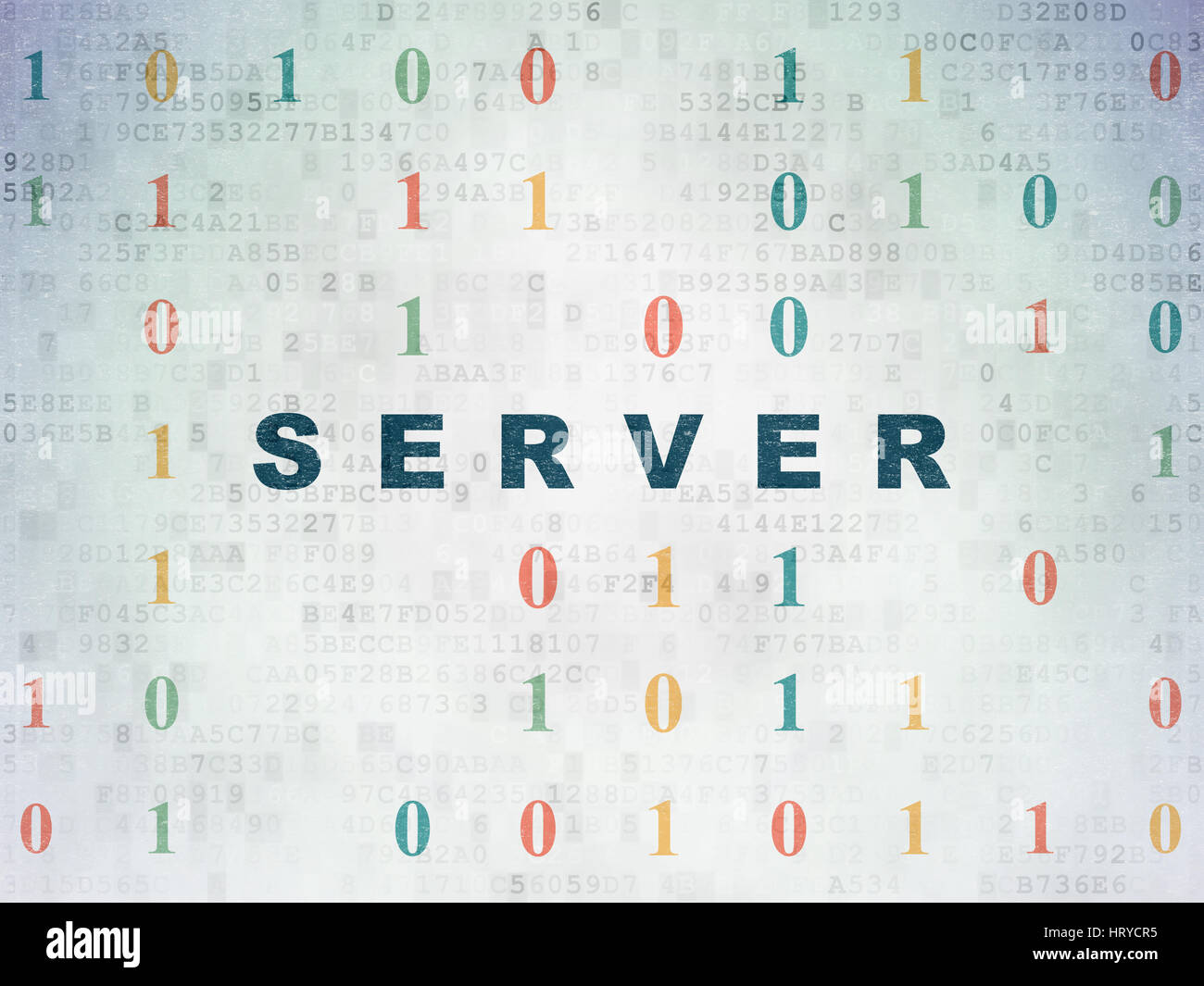 Web development concept: Server on Digital Data Paper background Stock ...