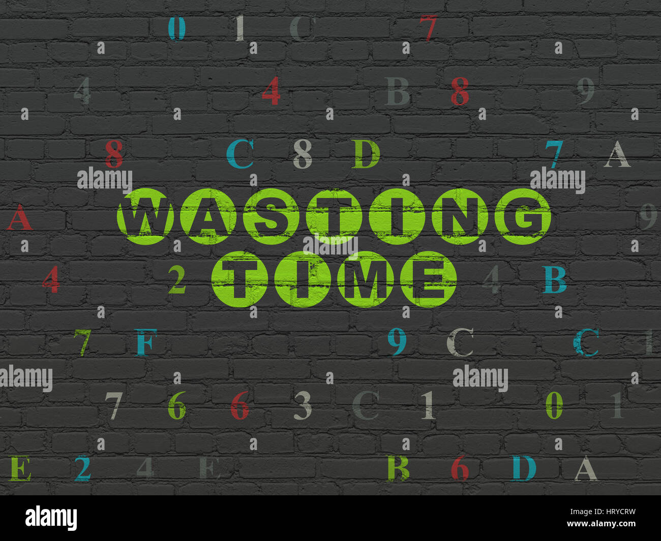 Time concept: Wasting Time on wall background Stock Photo - Alamy