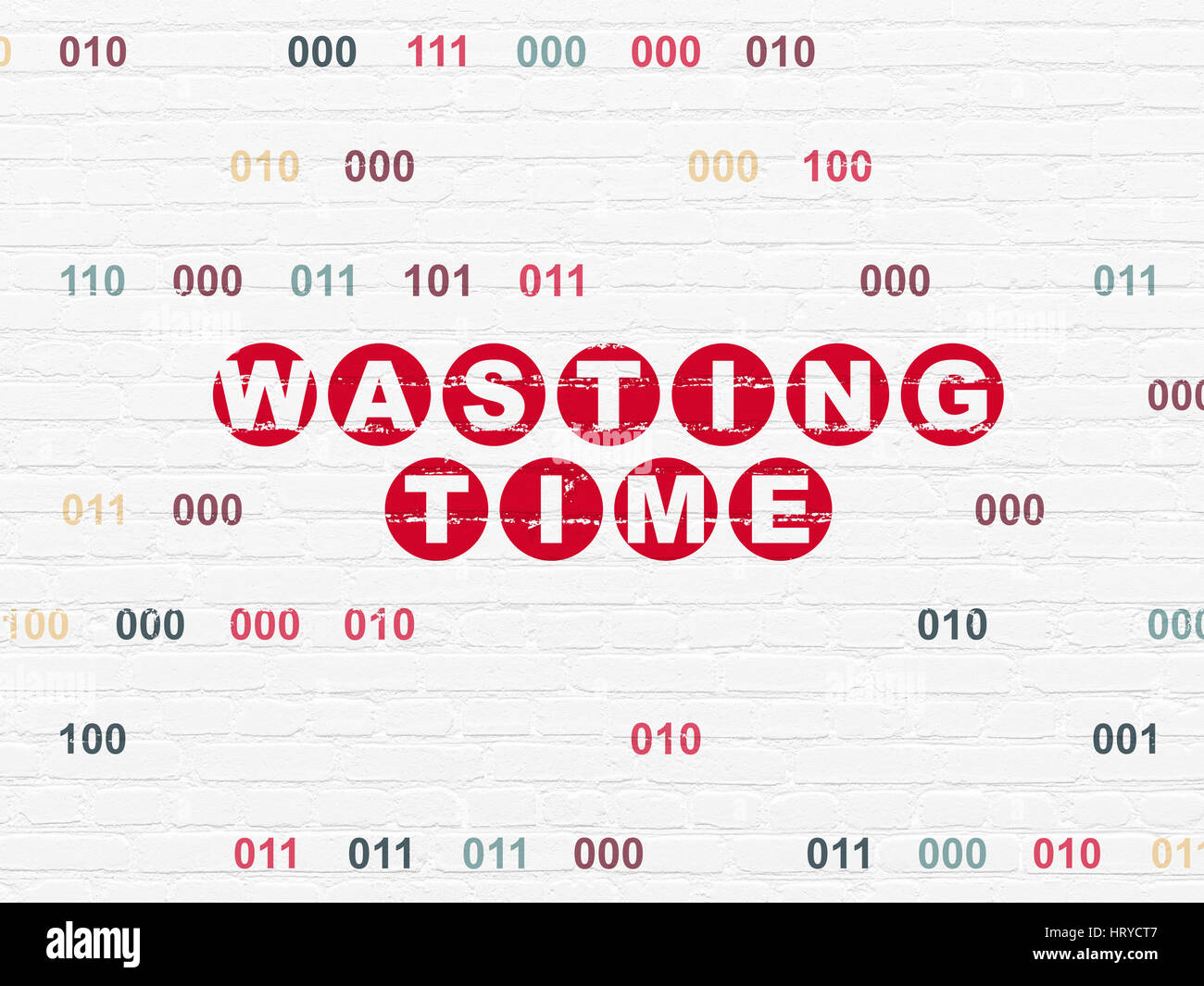 Timeline concept: Wasting Time on wall background Stock Photo - Alamy