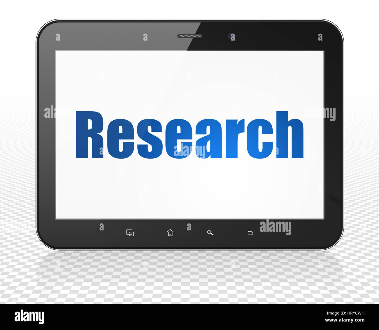 Marketing concept: Tablet Pc Computer with Research on display Stock ...