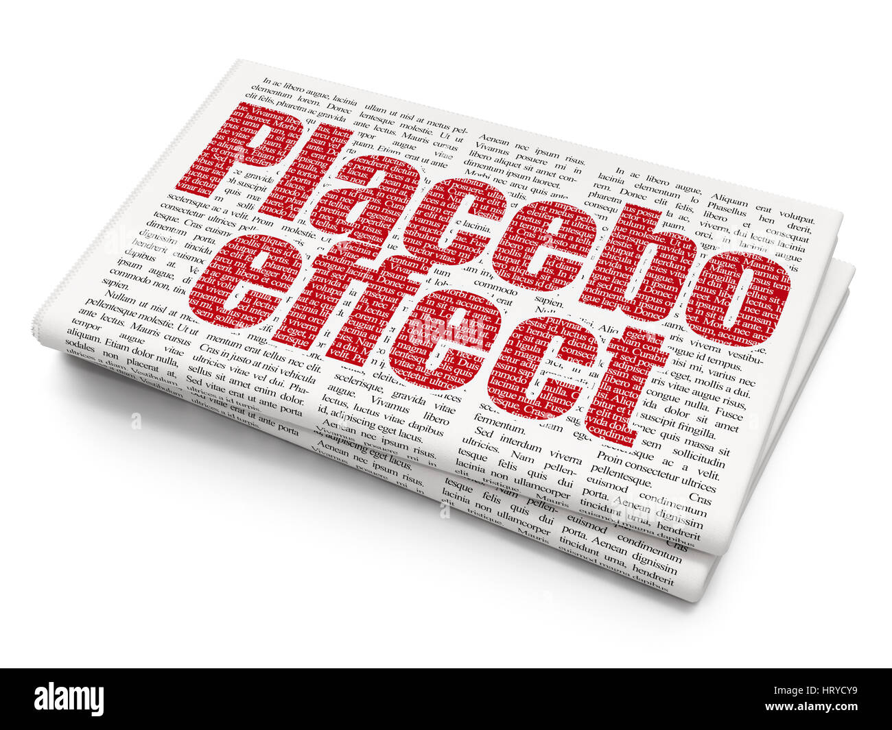 Healthcare concept: Placebo Effect on Newspaper background Stock Photo ...