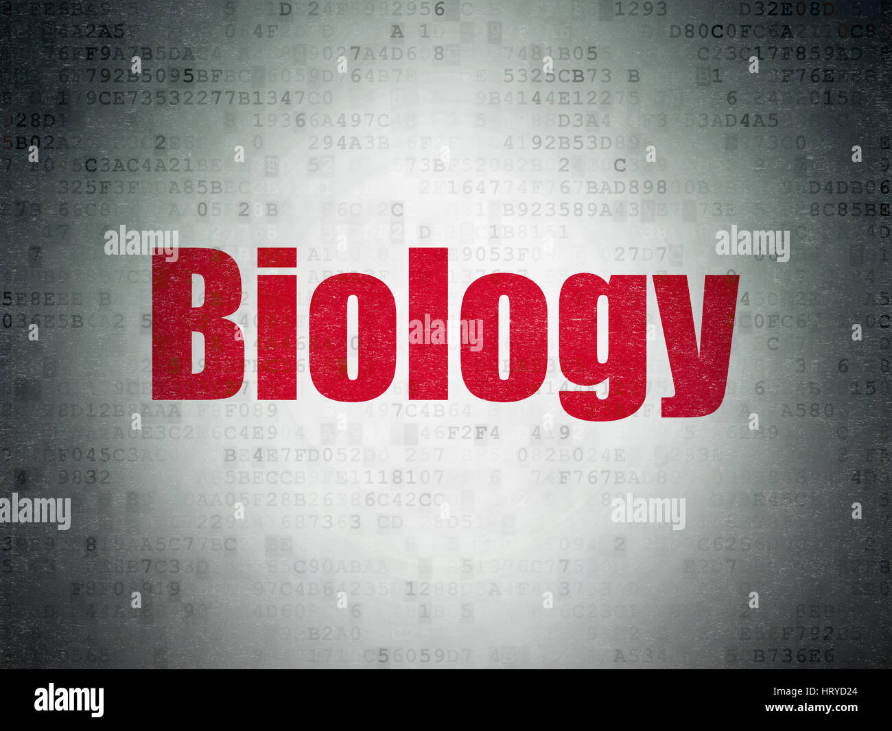 Studying concept: Biology on Digital Data Paper background Stock Photo ...