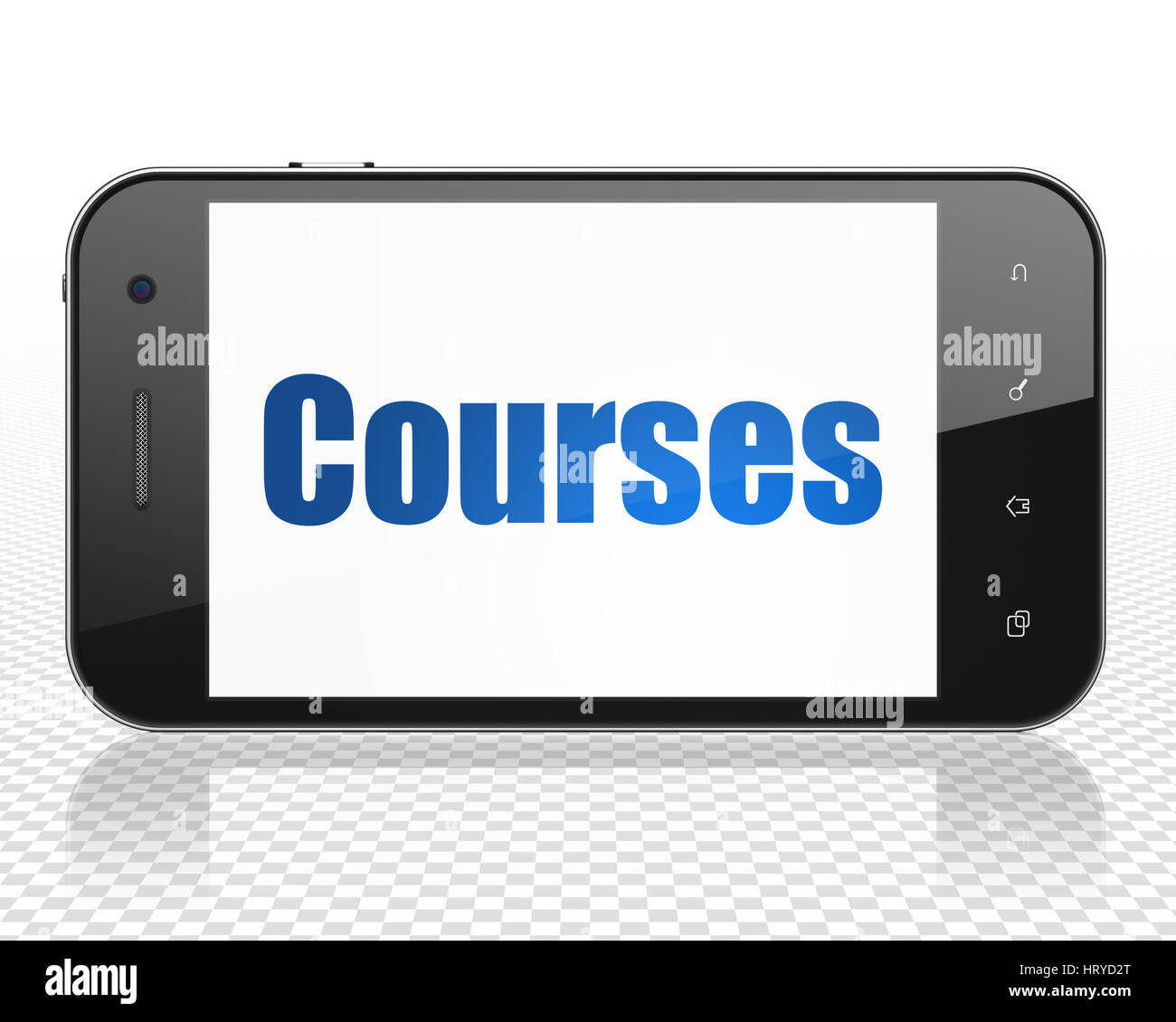Learning concept: Smartphone with Courses on display Stock Photo - Alamy