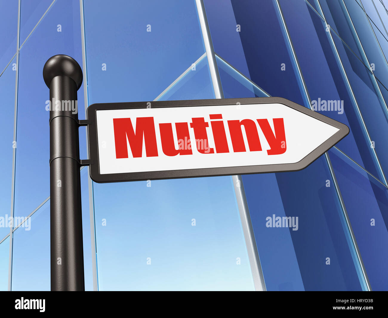 Politics concept: sign Mutiny on Building background Stock Photo - Alamy