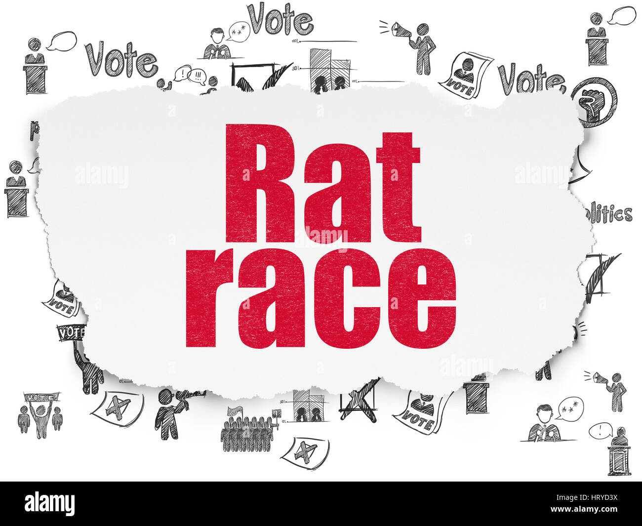 Political concept: Rat Race on Torn Paper background Stock Photo - Alamy