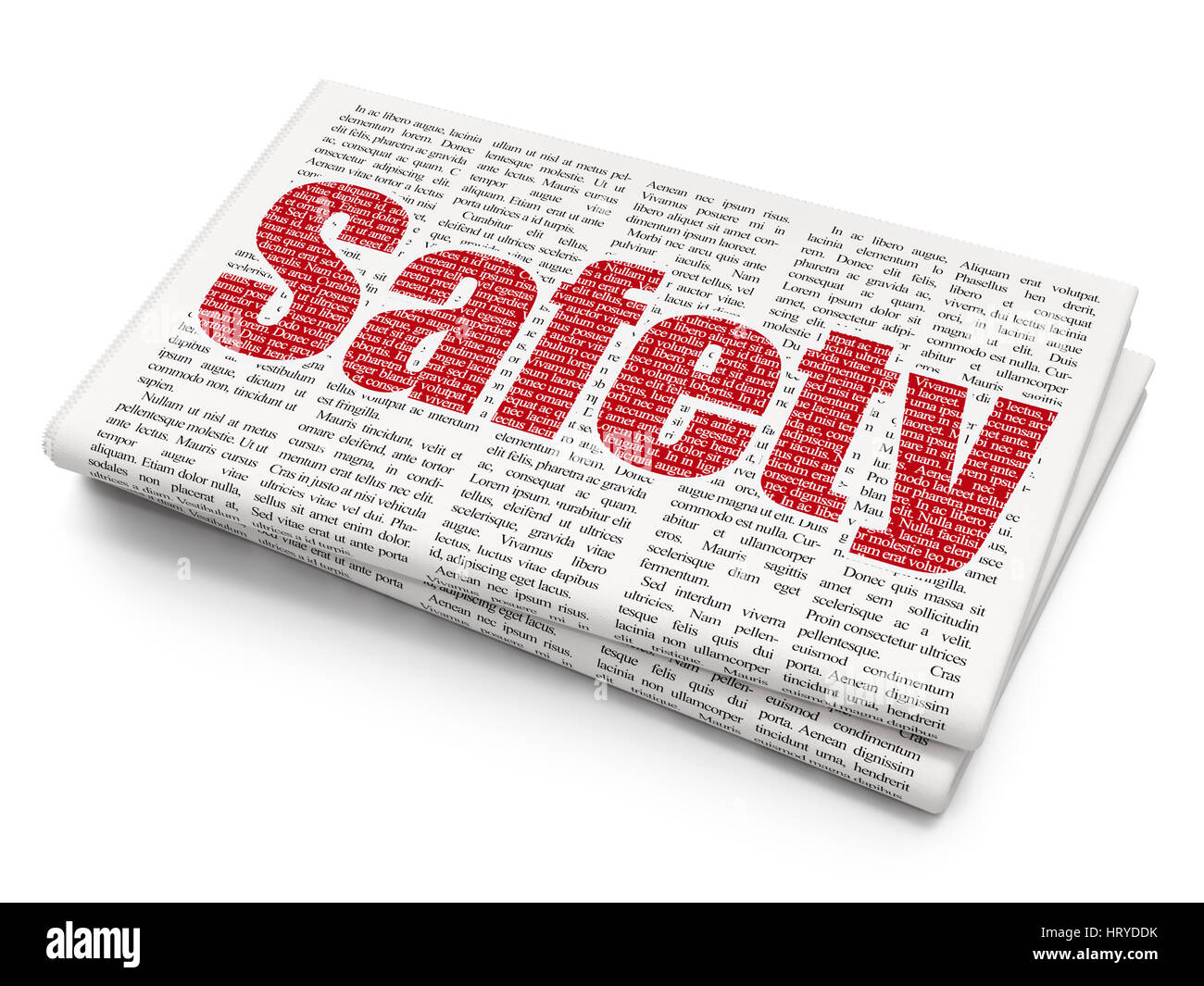 Safety concept: Safety on Newspaper background Stock Photo - Alamy