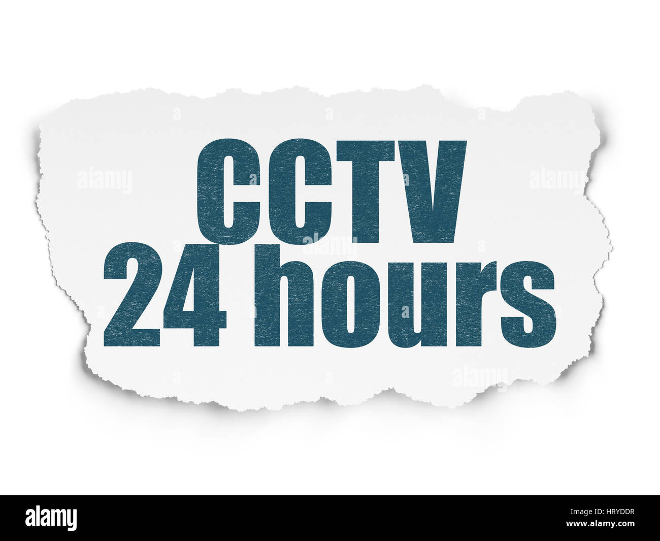 Protection concept: CCTV 24 hours on Torn Paper background Stock Photo ...