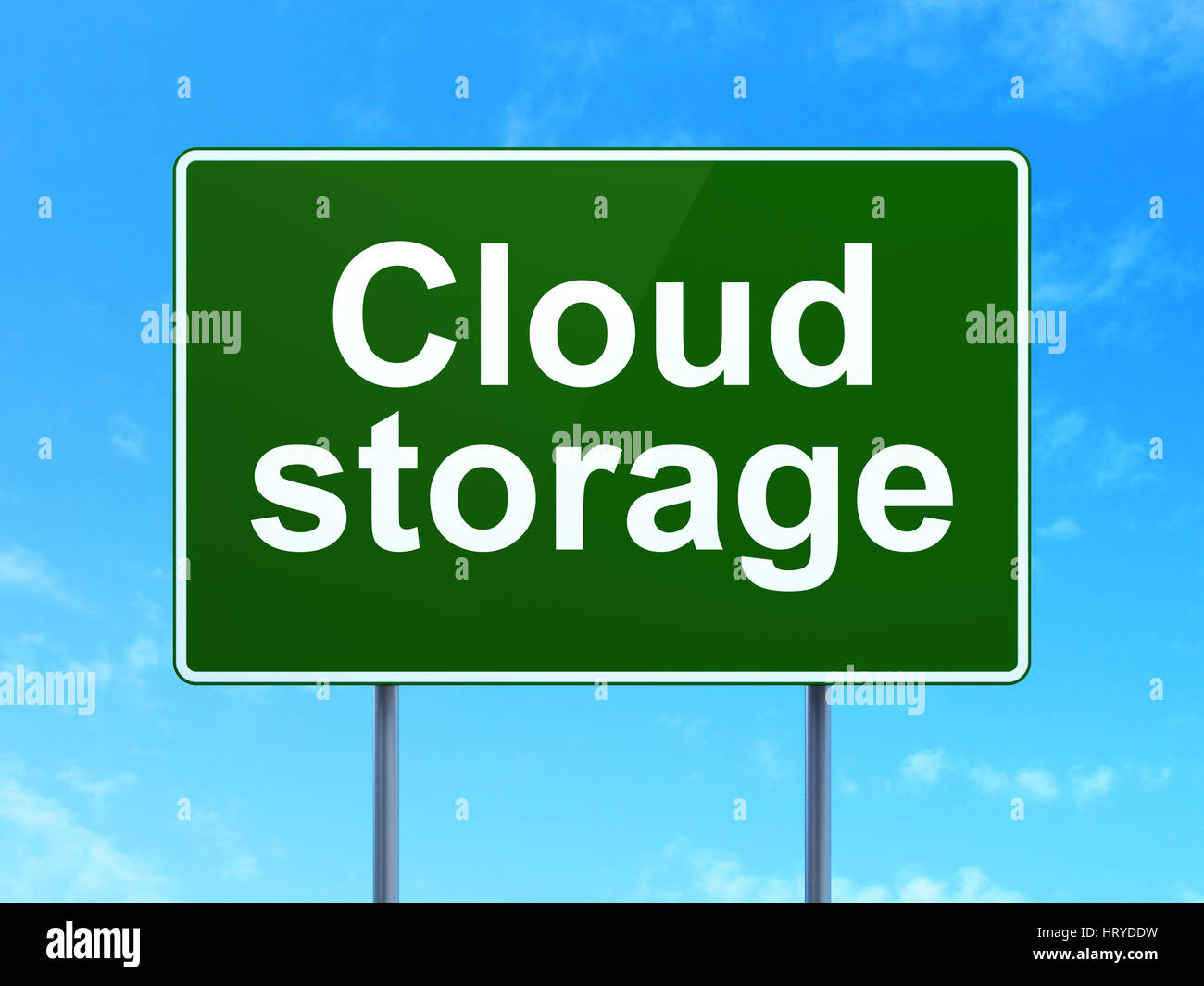 Protection concept: Cloud Storage on road sign background Stock Photo ...