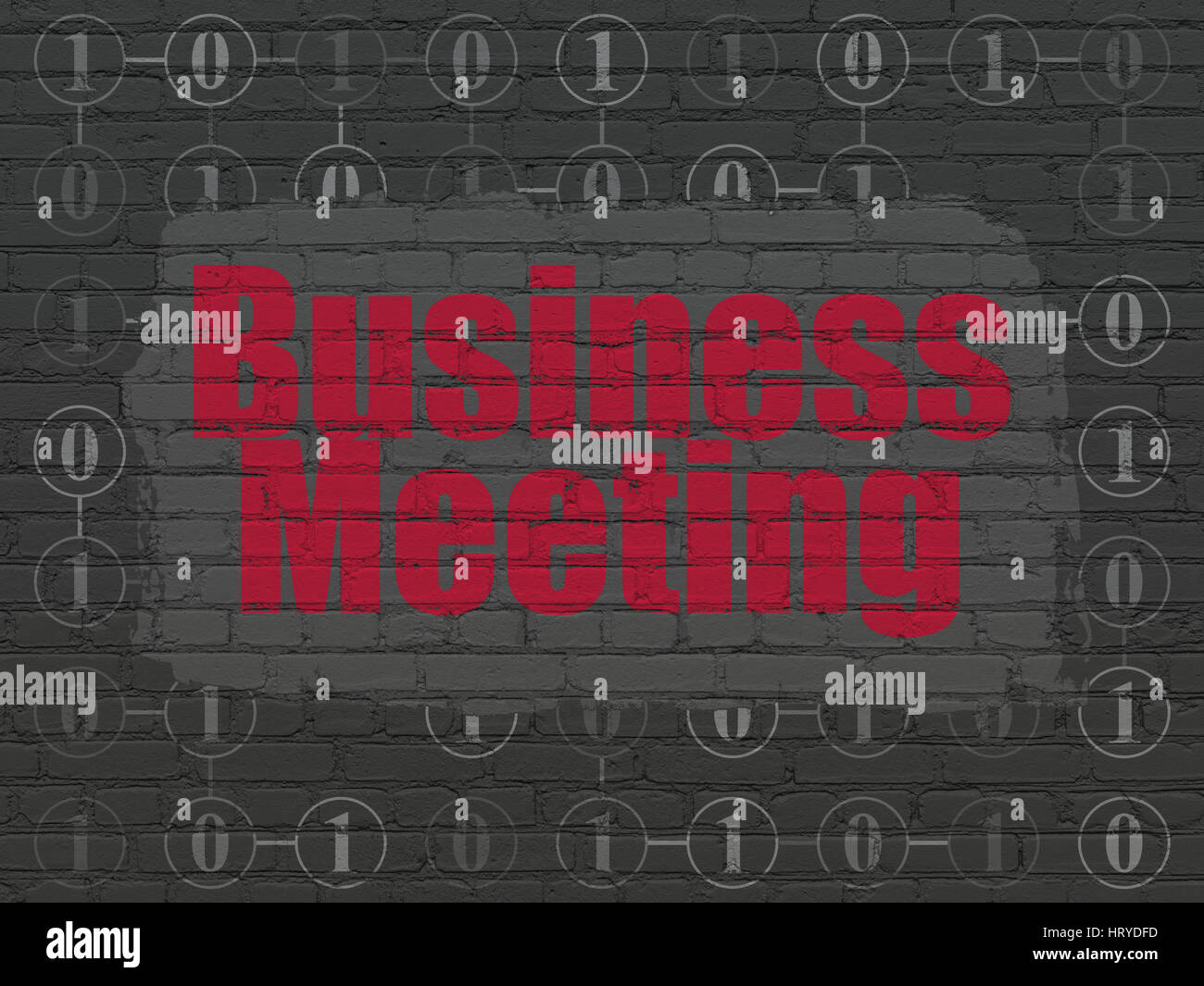 Business concept: Business Meeting on wall background Stock Photo - Alamy