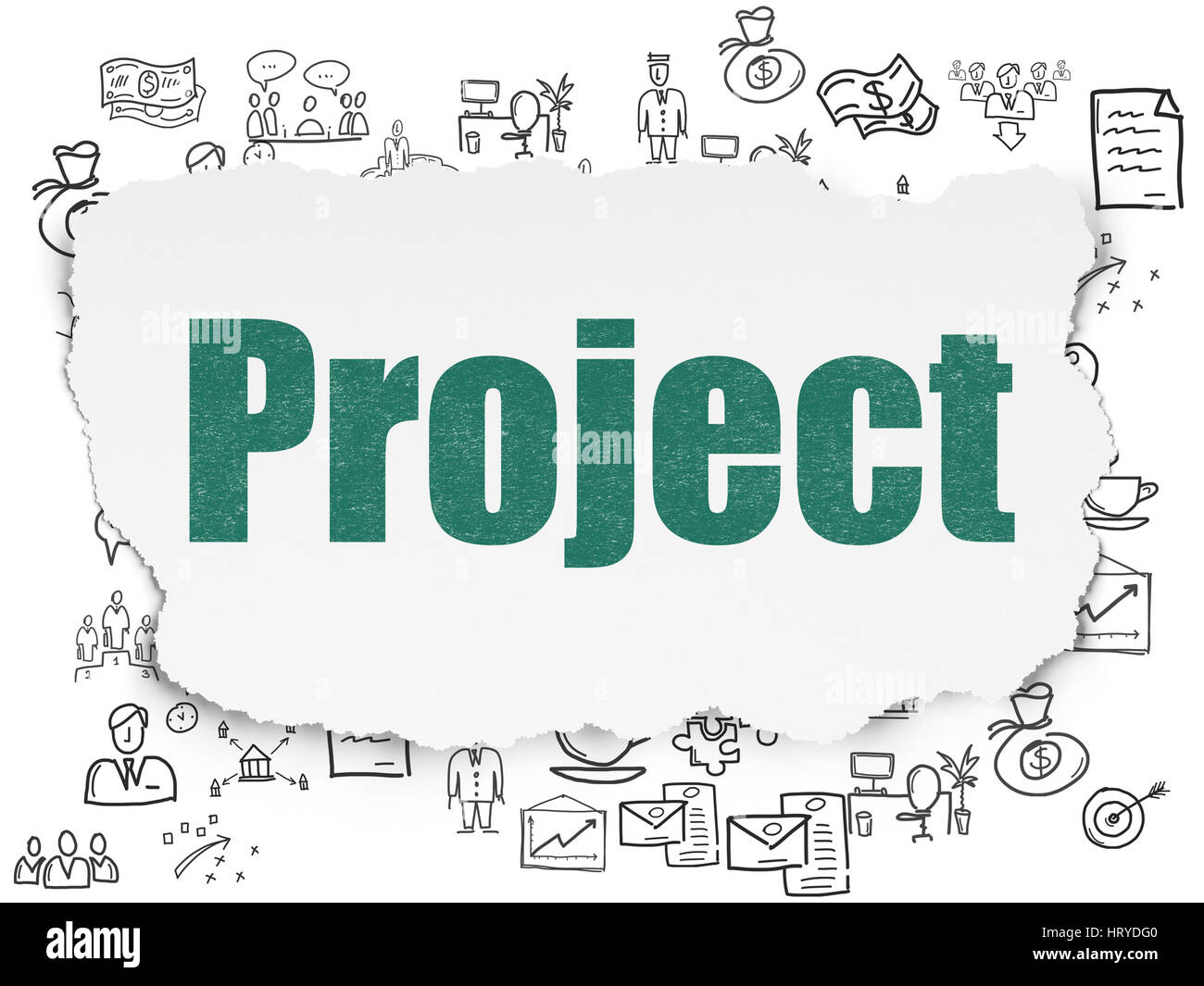 Finance concept: Project on Torn Paper background Stock Photo - Alamy