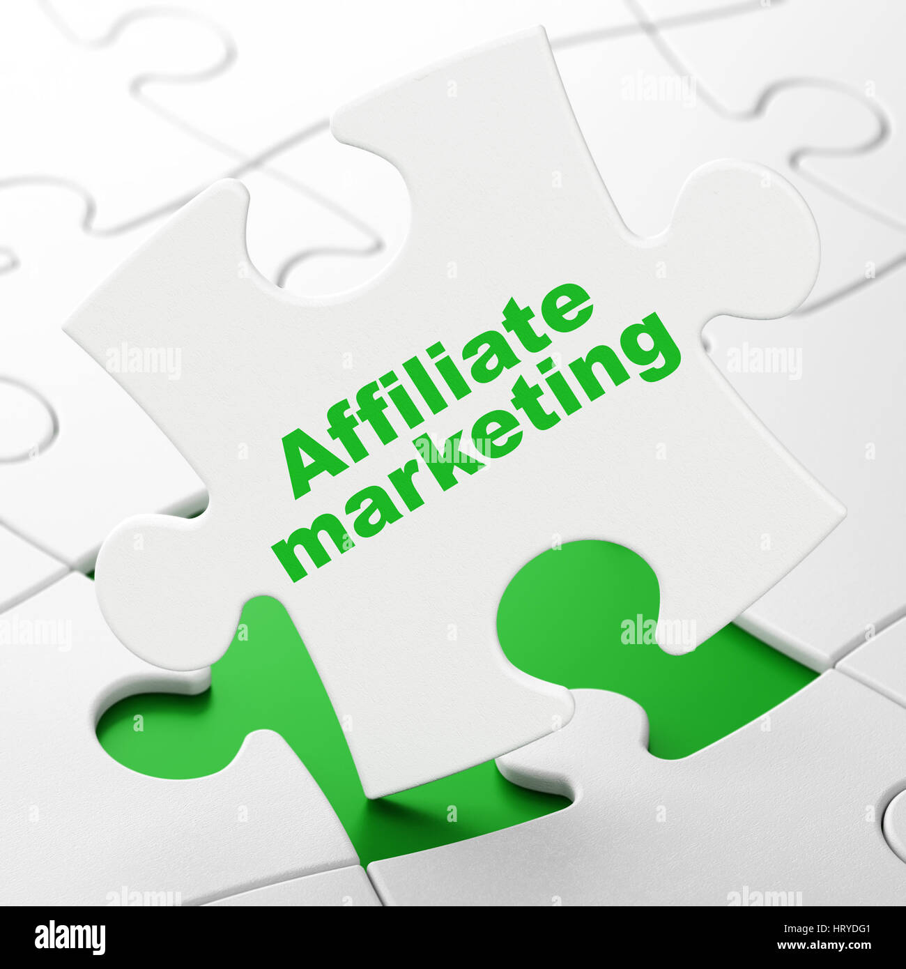 Finance concept: Affiliate Marketing on puzzle background Stock Photo ...
