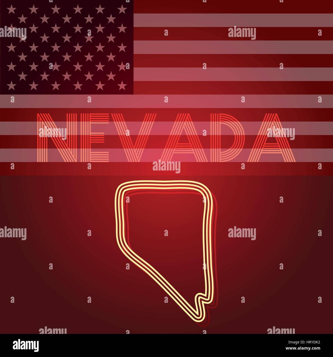 Nevada map, part of the United States of America, Vector illustration ...