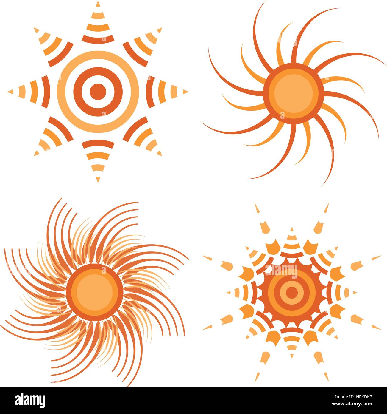 Sun icons collection isolated. Vector illustration Stock Vector Image ...