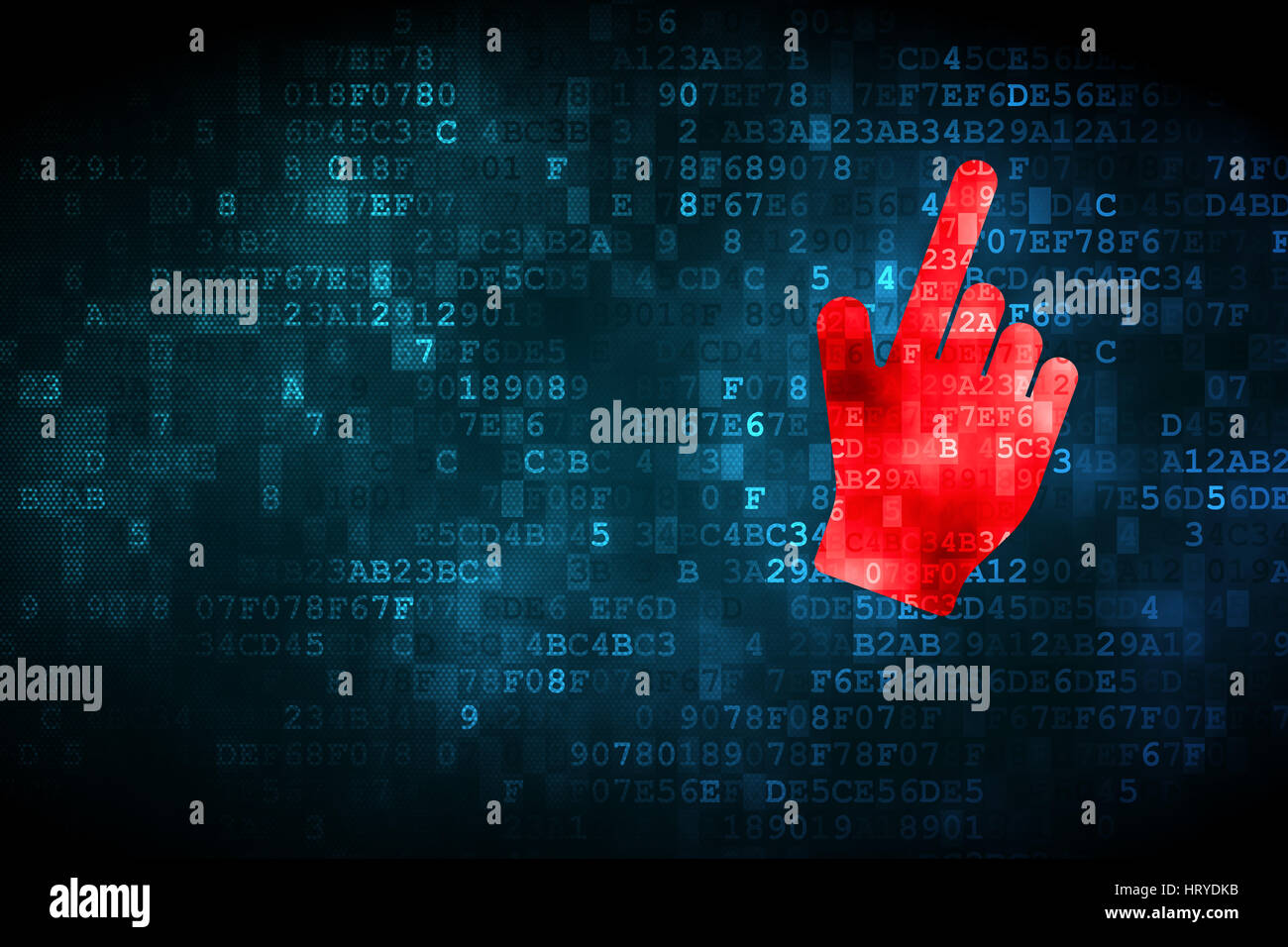 Web development concept: Mouse Cursor on digital background Stock Photo ...