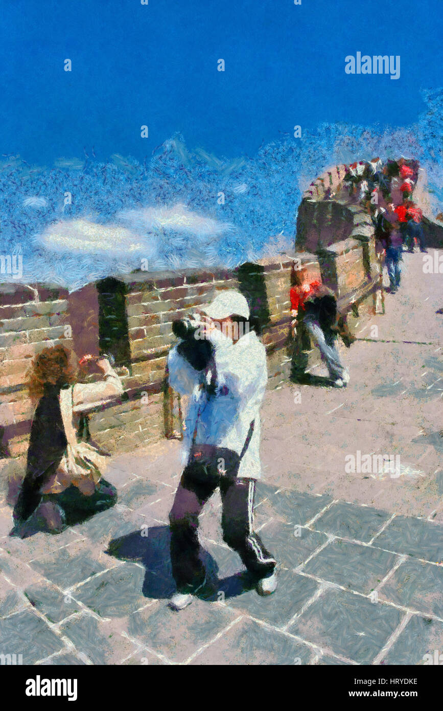 Badaling section of Great Wall in China Stock Photo - Alamy