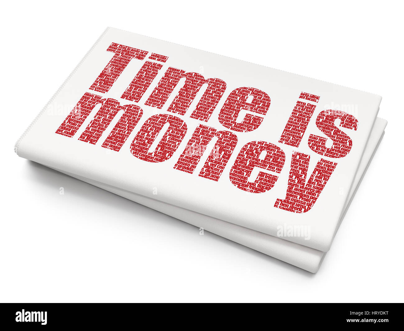 Time concept: Time is Money on Blank Newspaper background Stock Photo ...