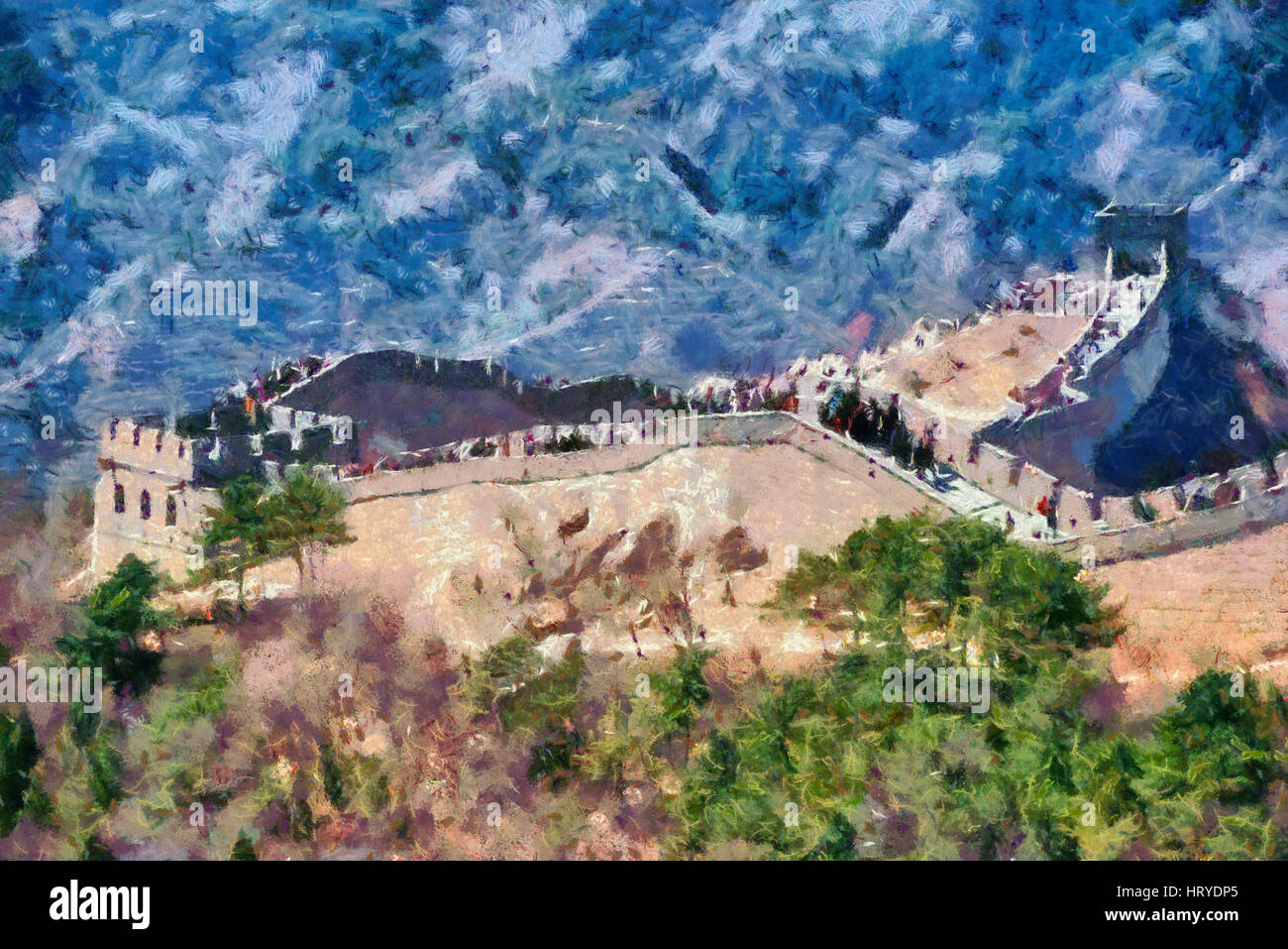 Badaling section of Great Wall in China Stock Photo - Alamy