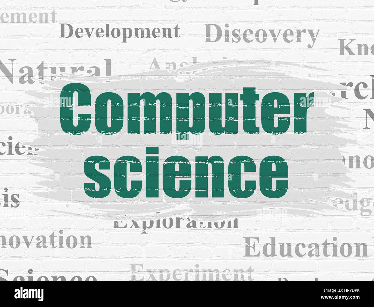 Science concept: Computer Science on wall background Stock Photo - Alamy