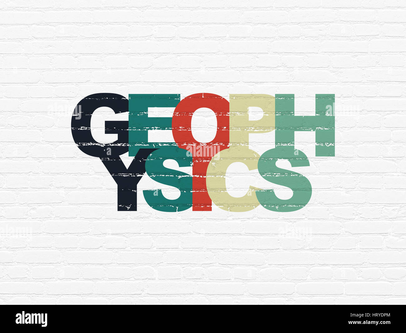Science concept: Geophysics on wall background Stock Photo - Alamy