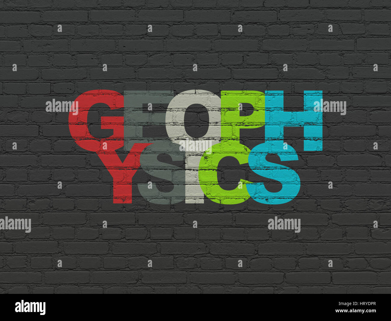 Science concept: Geophysics on wall background Stock Photo - Alamy