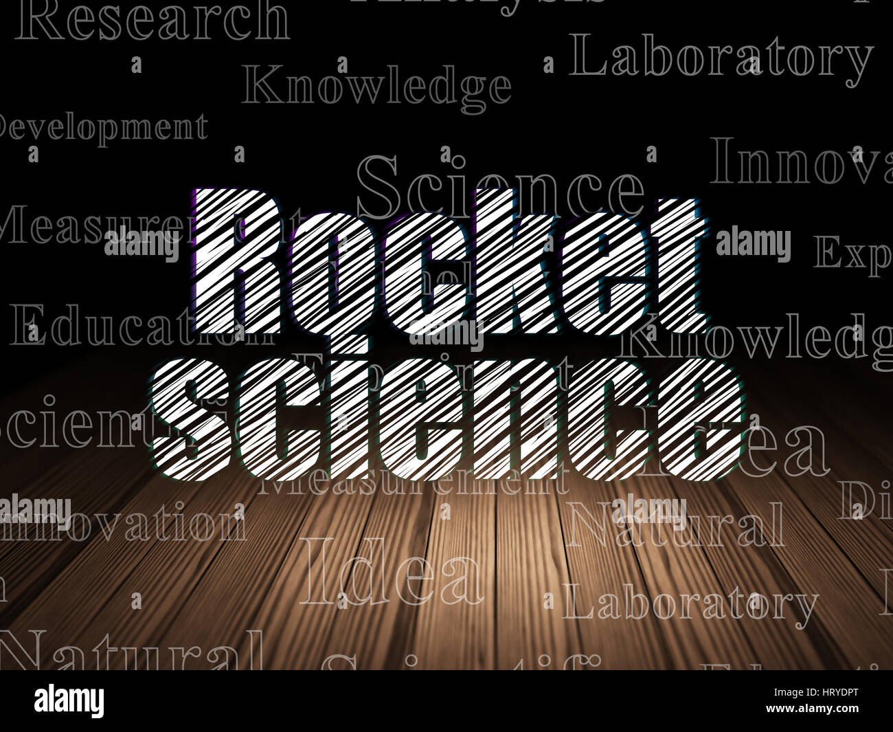 Science concept: Rocket Science in grunge dark room Stock Photo - Alamy